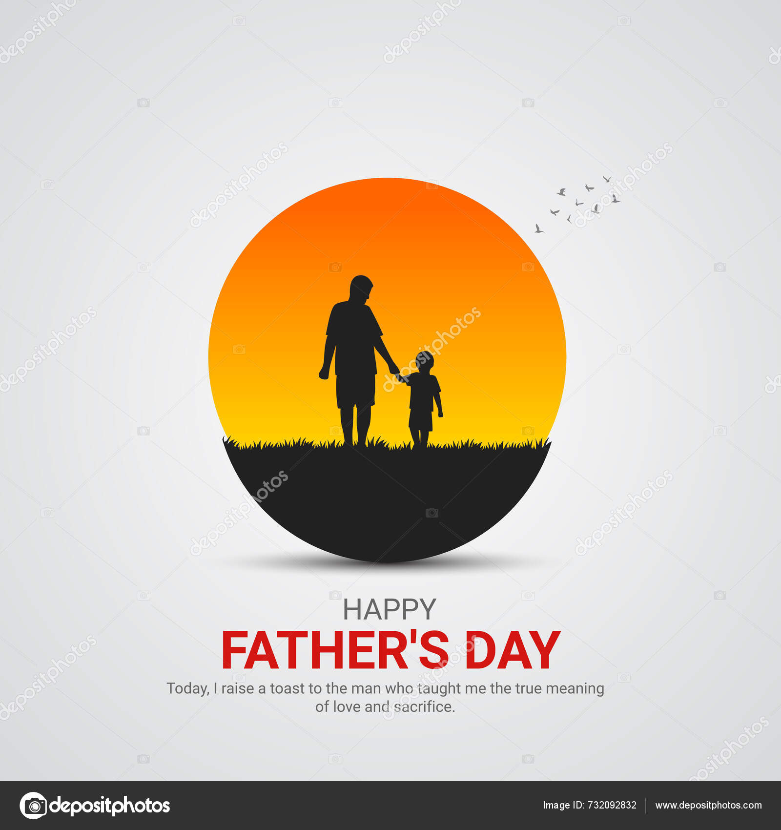 Happy Father's Day Creative Ads Happy Father's Day June Vector — Stock Photo © vectgrapstock ...