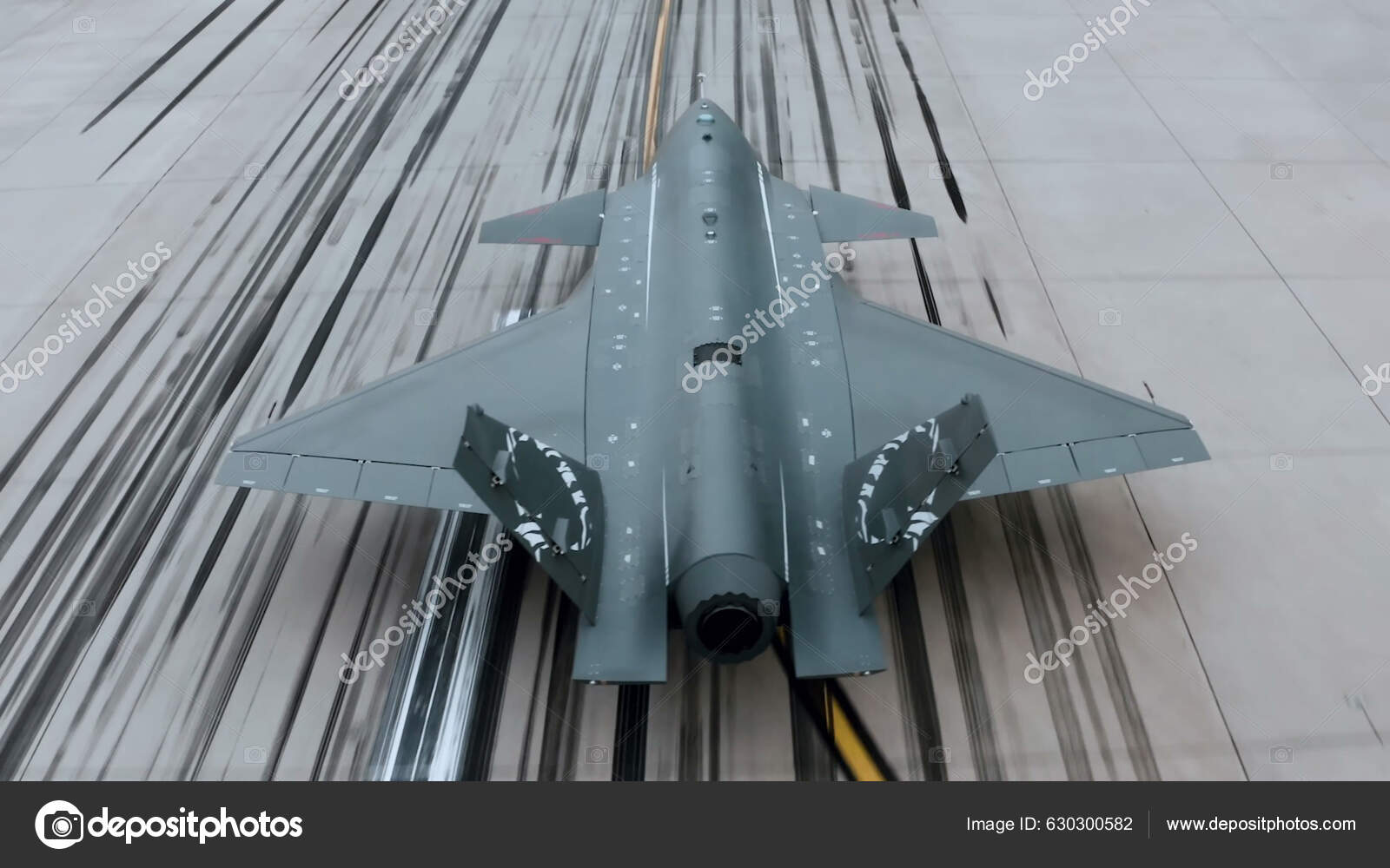 Top View Combat Bayraktar Kizilelma Unmanned Aerial Vehicle — Stock ...