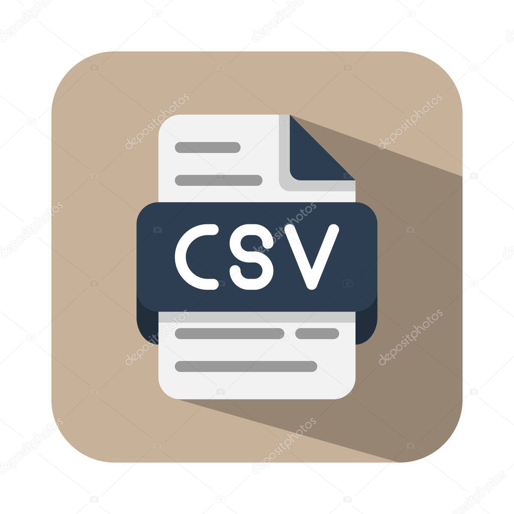 Csv simple y elegante diseño de iconos de base de datos plana ...