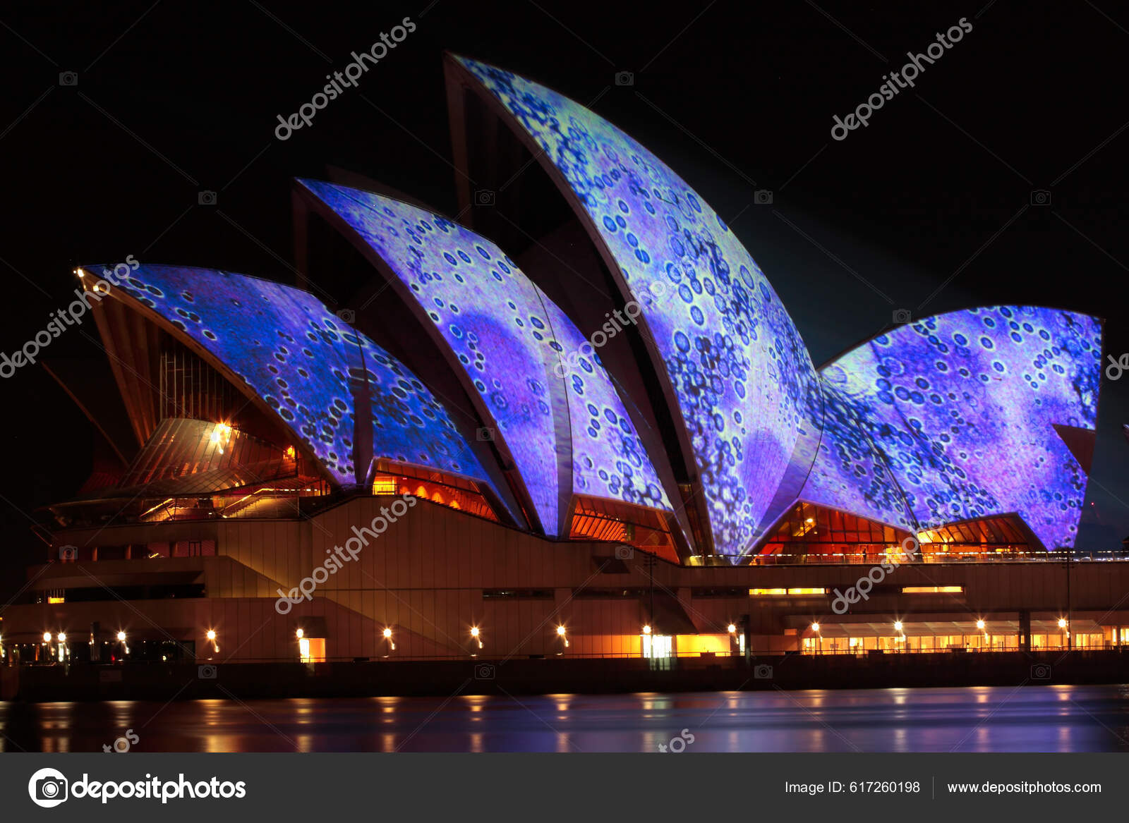 Sydney Opera House Multicolor Illuminated Projection Night Famous ...