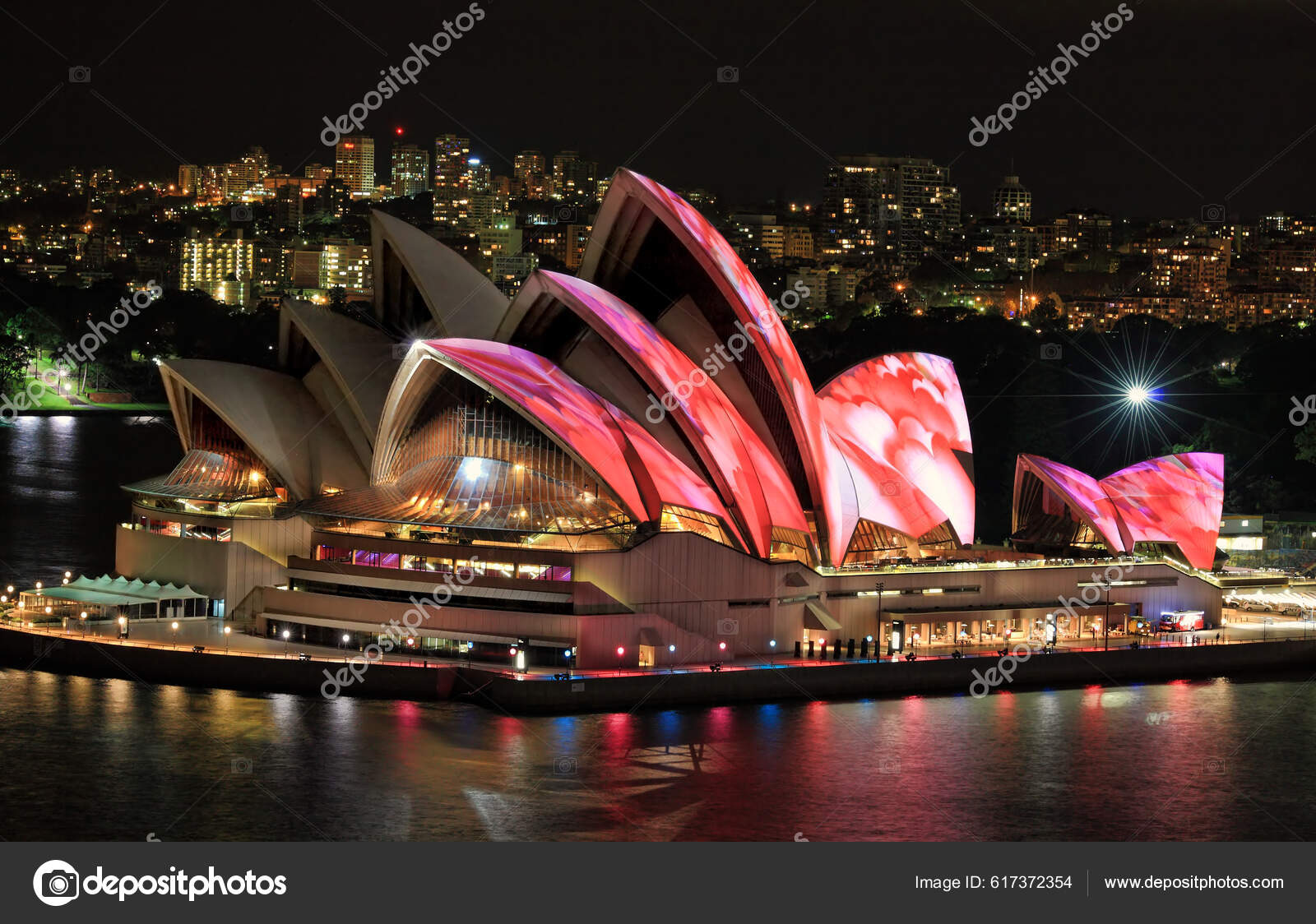 Sydney Opera House Multicolor Illuminated Projection Night Famous ...