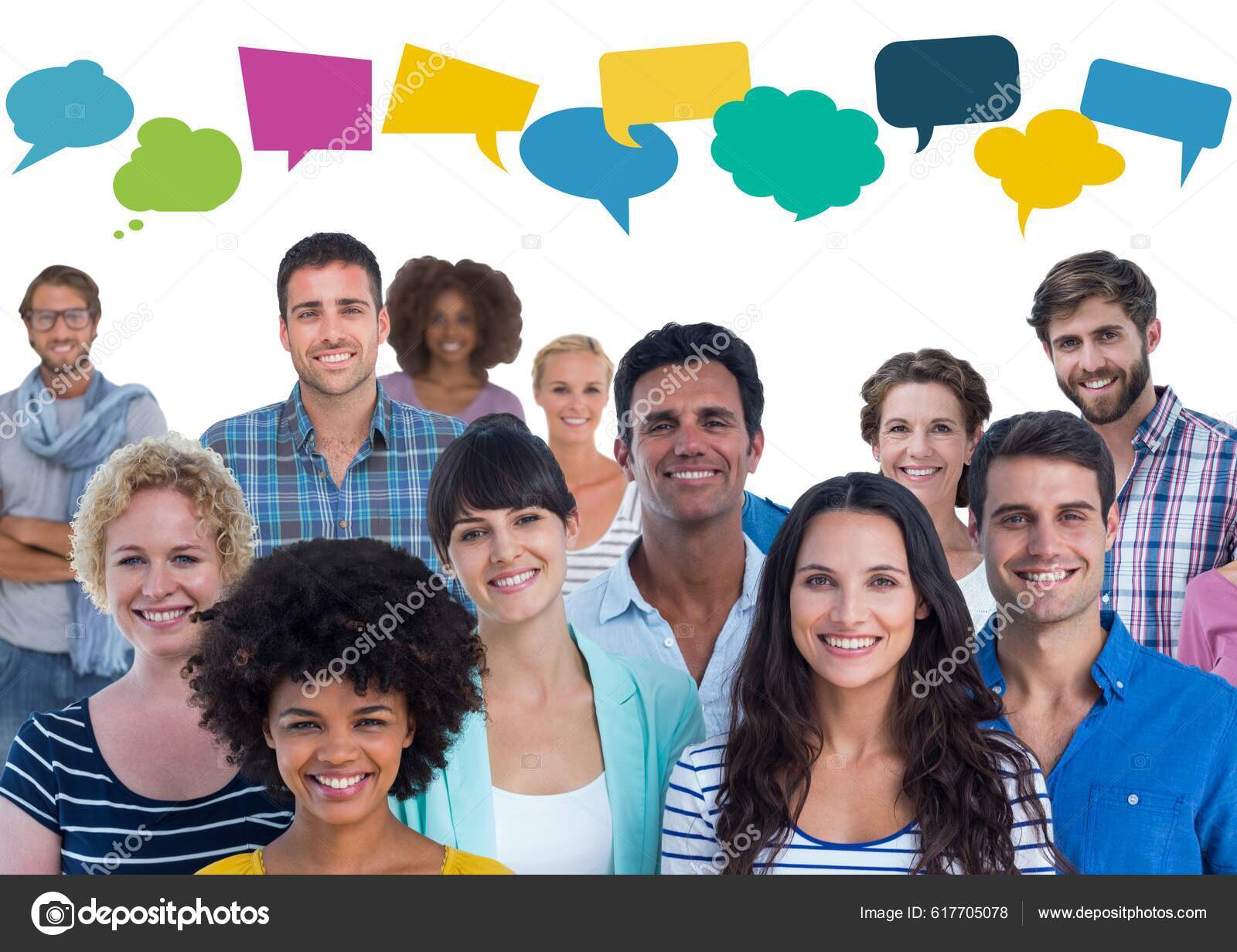 Group Smiling People White Background Stock Photo by ©YAY_Images 617705078