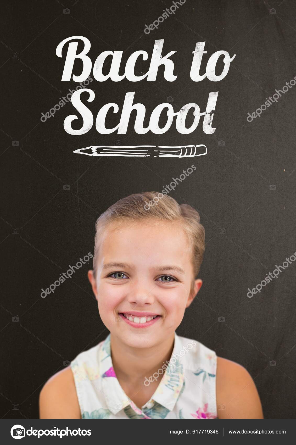 Back School Text Blackboard Girl — Stock Photo © YAY_Images #617719346