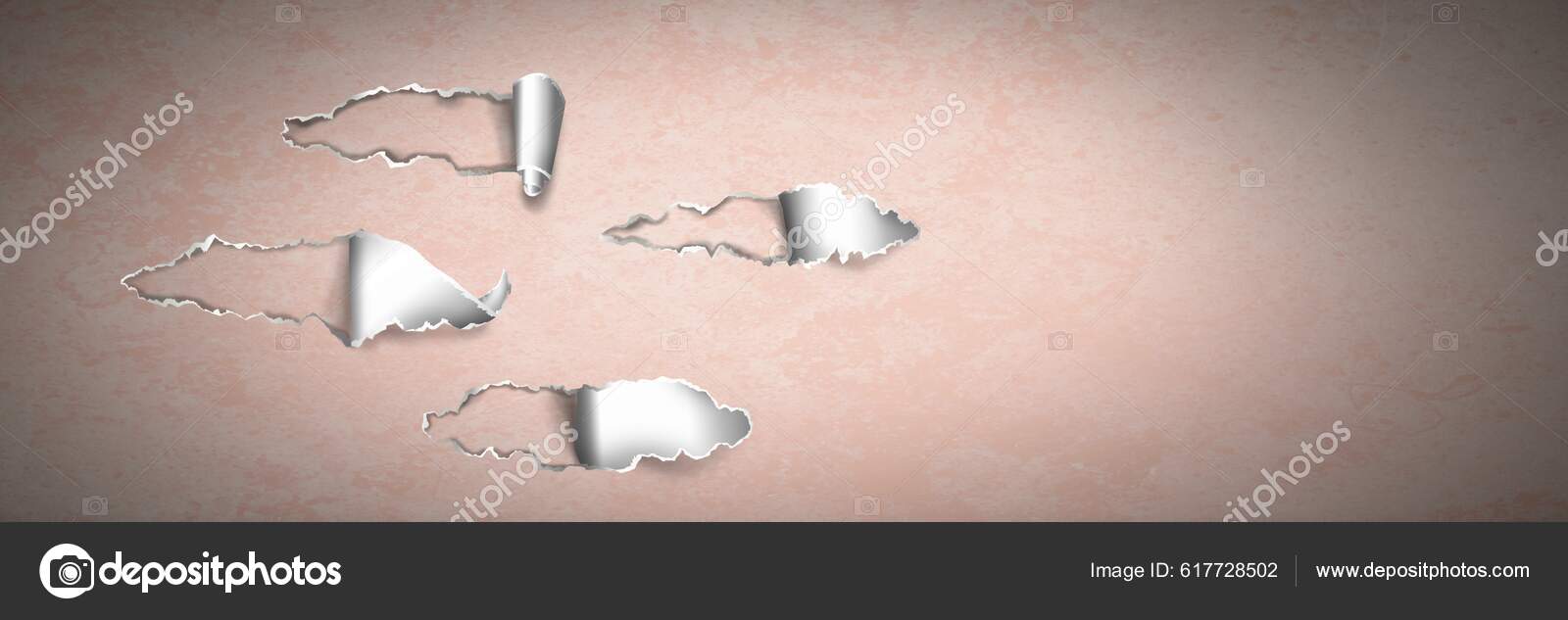 Torn Paper Ripped Markings Wall — Stock Photo © YAY_Images #617728502