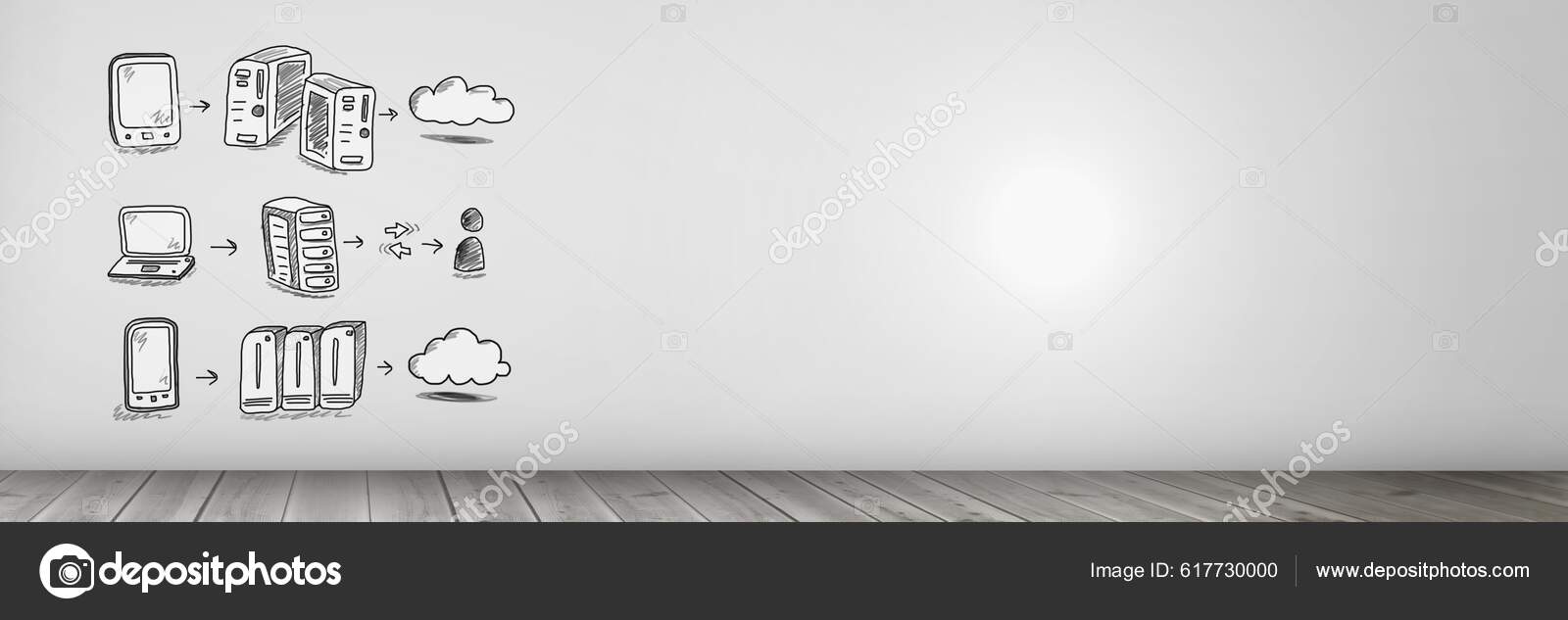 Servers Network Drawing Doodles — Stock Photo © YAY_Images #617730000