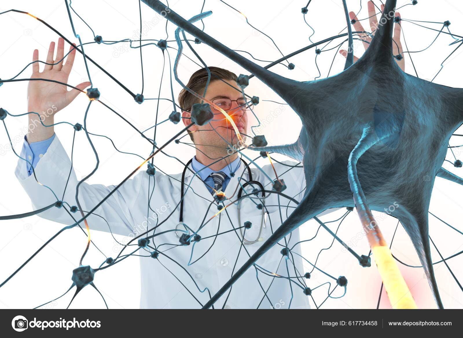 Doctor Interacting Neurons — Stock Photo © YAY_Images #617734458