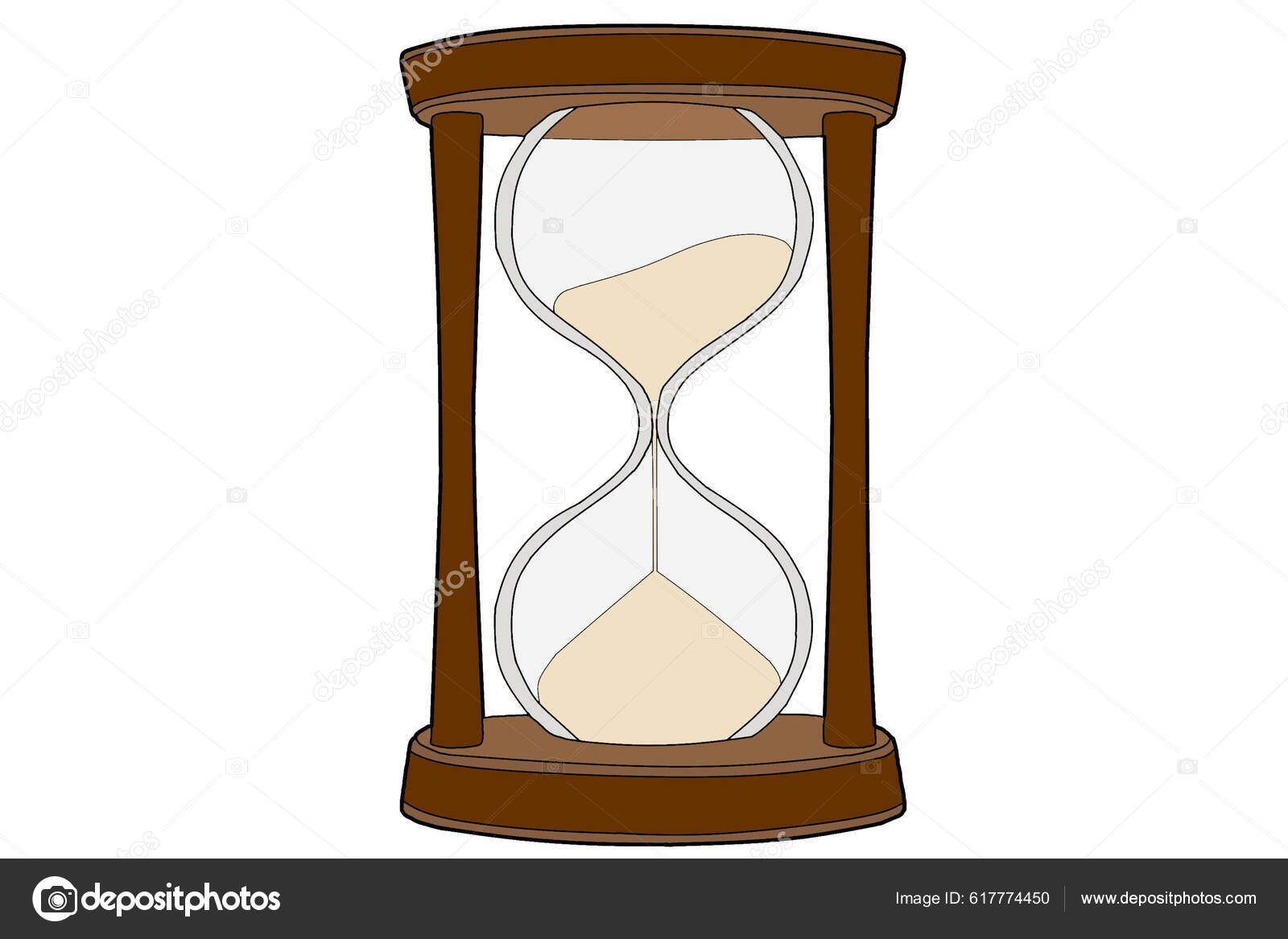Hand Drawn Hourglass Illustration White — Stock Photo © YAY_Images ...