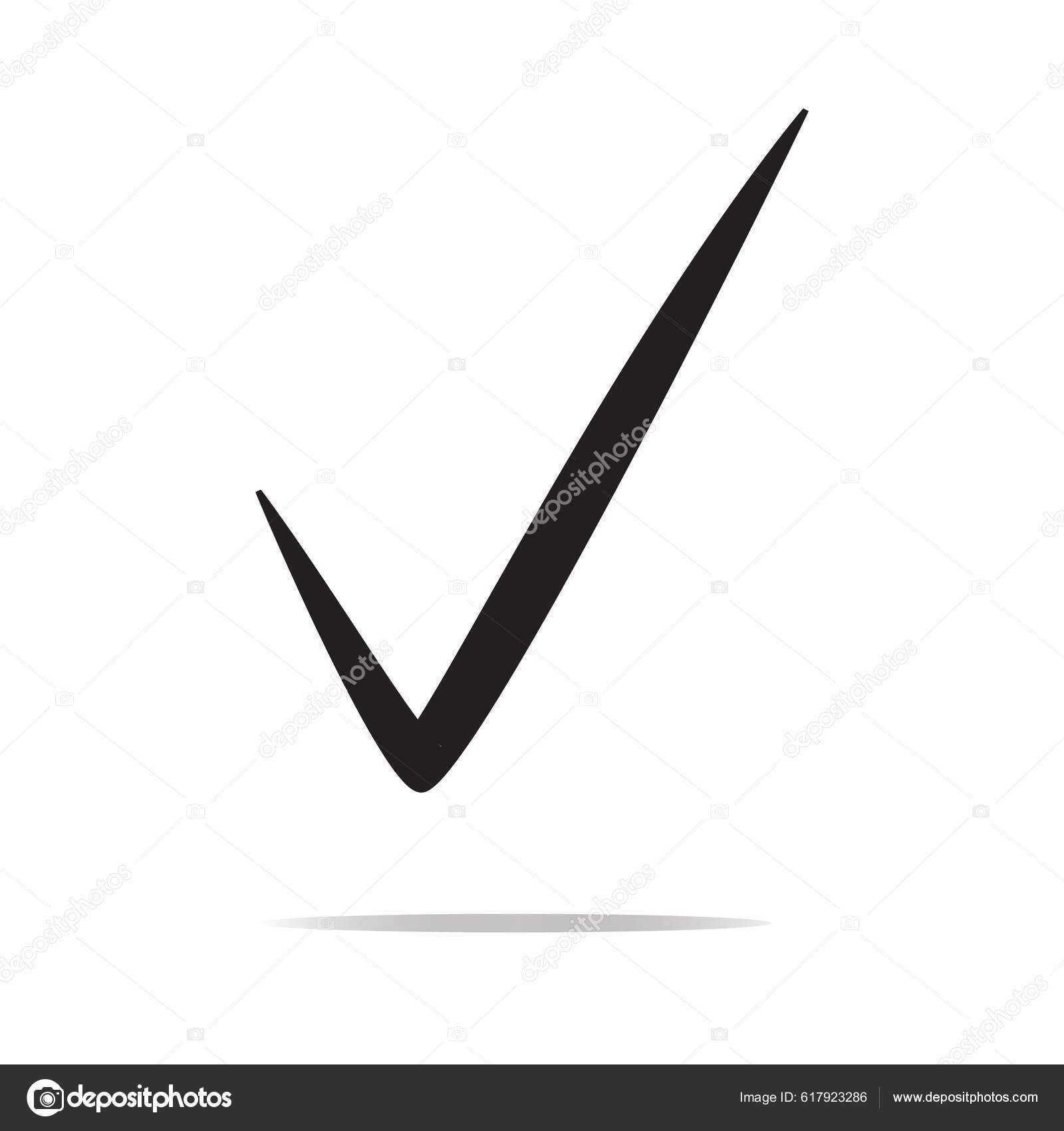 Check Mark Icon White Background Flat Style Check Mark Icon — Stock ...