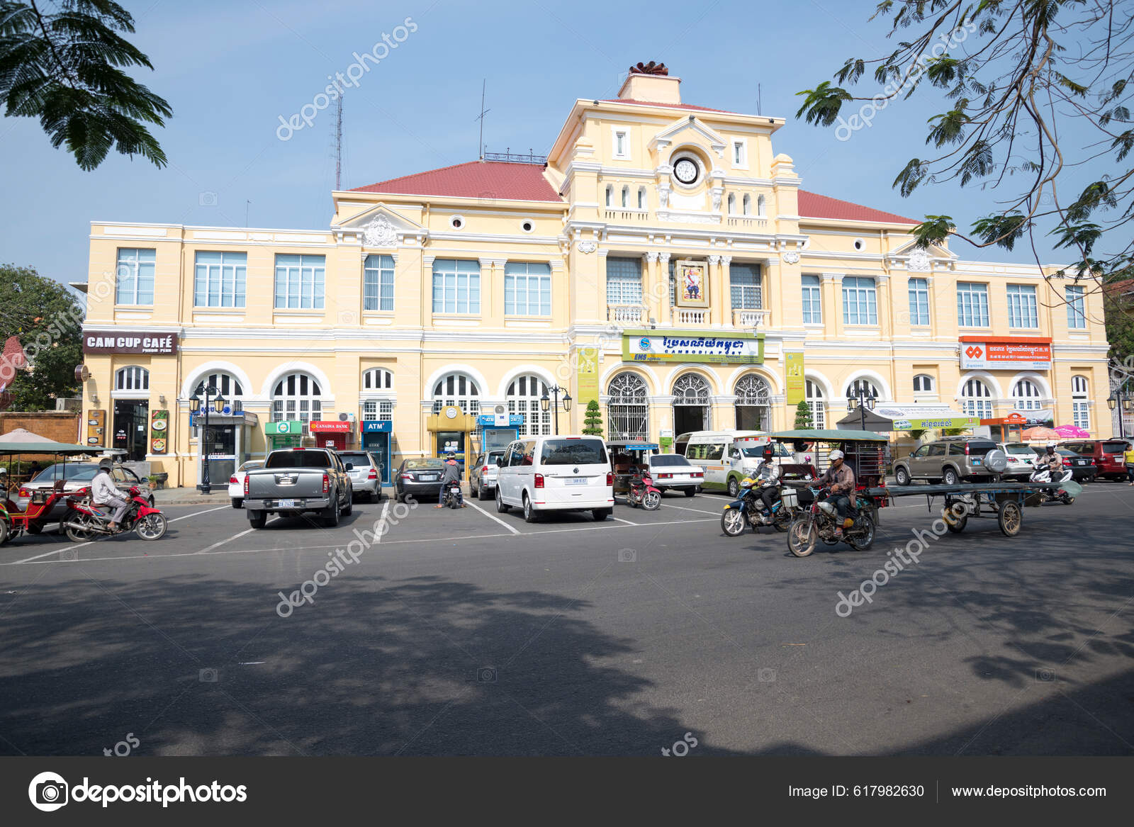 Historical Cambodia Central Post Office Built French Town — Stock ...