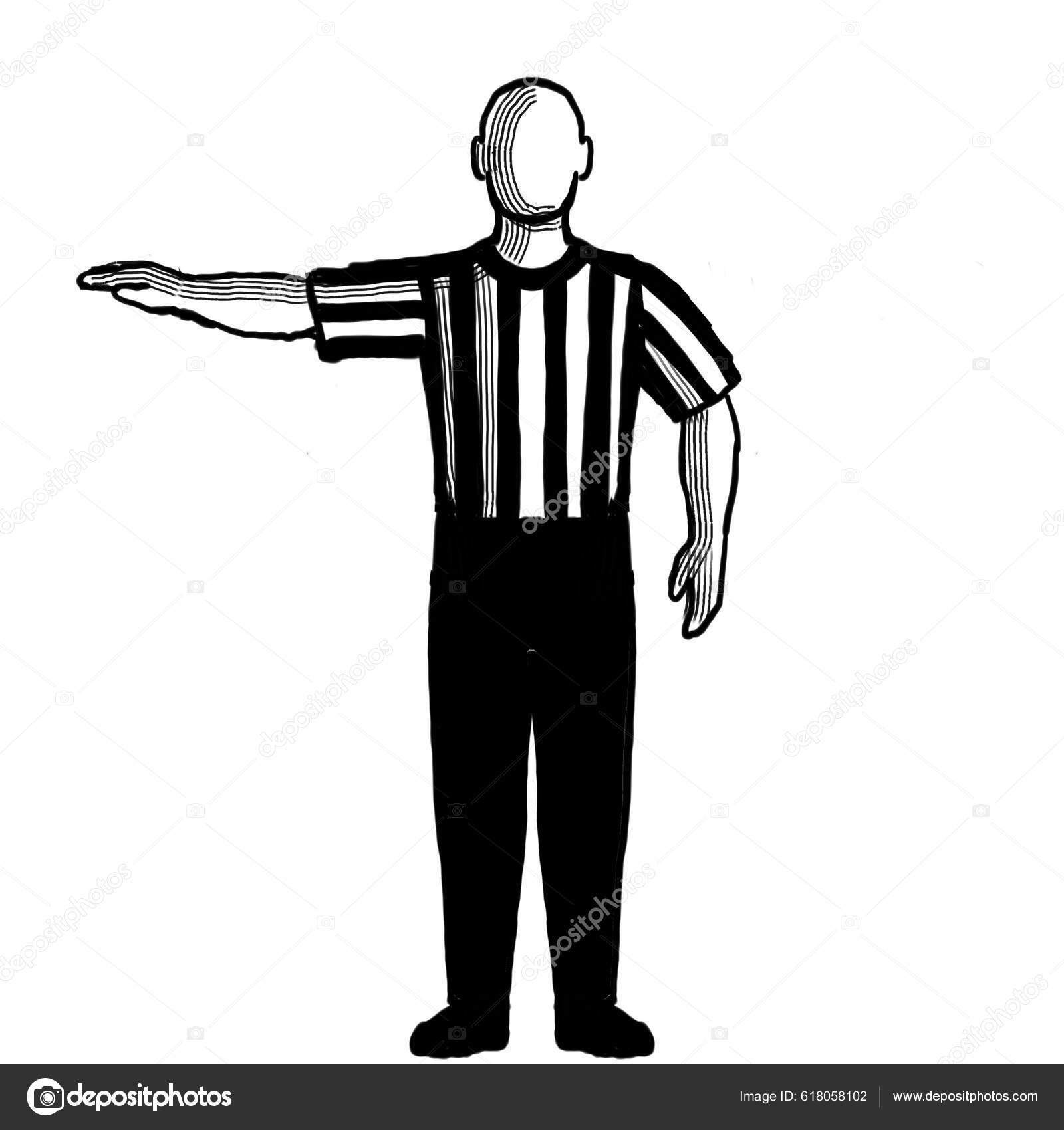 Basketball Referee Visible Count Hand Signal Retro Black White — Stock ...