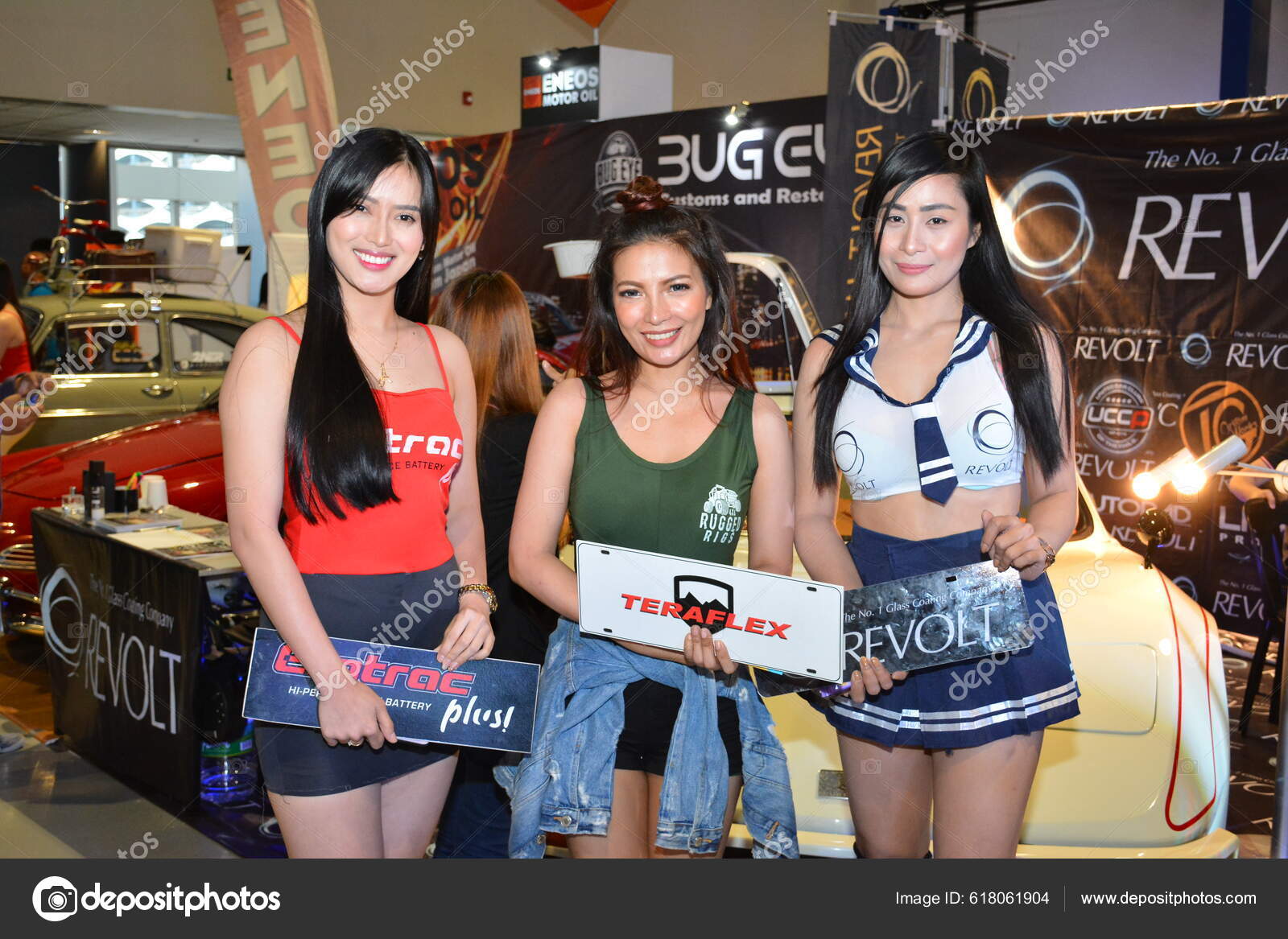 Car Show Female Model Manila Auto Salon Car Show Pasay – Stock ...