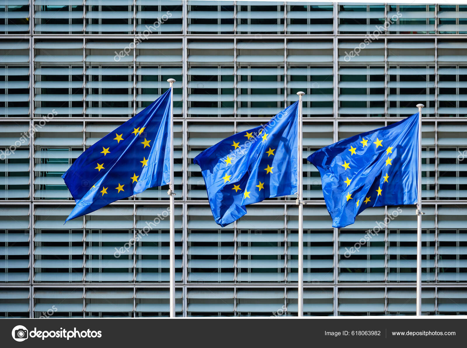 Flags Front European Commission — Stock Photo © YAY_Images #618063982