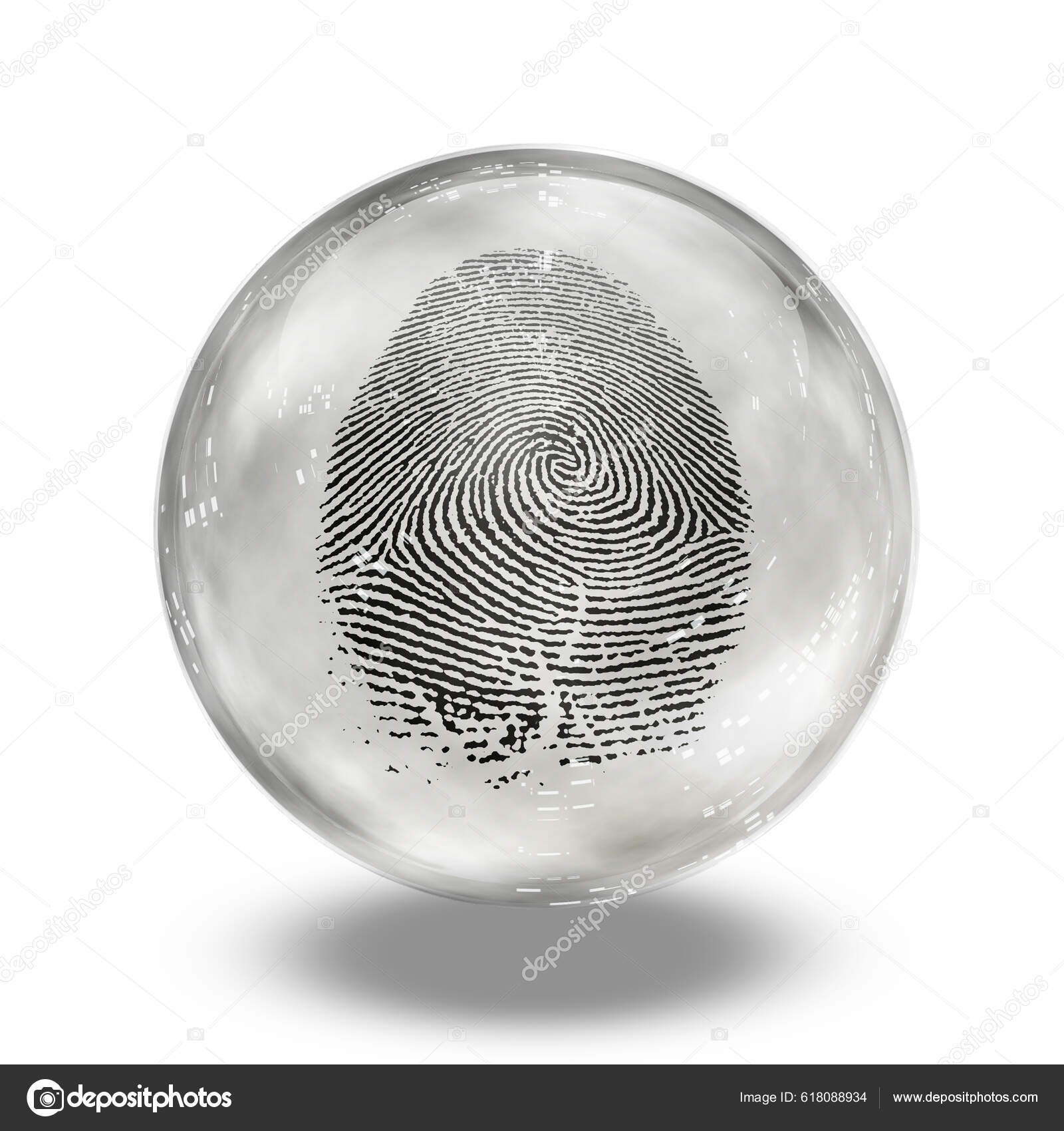 Human Fingerprint Verification Identification Access Concept Stock ...