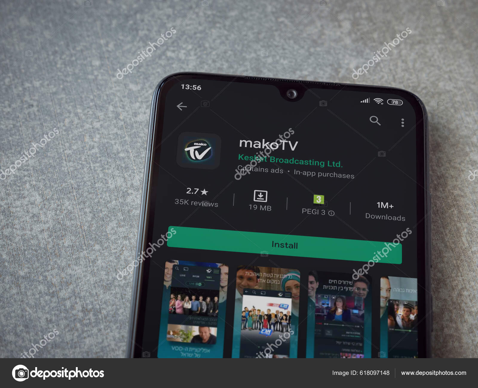 Mako App Play Store Page Display Black Mobile Sma — Stock Editorial ...
