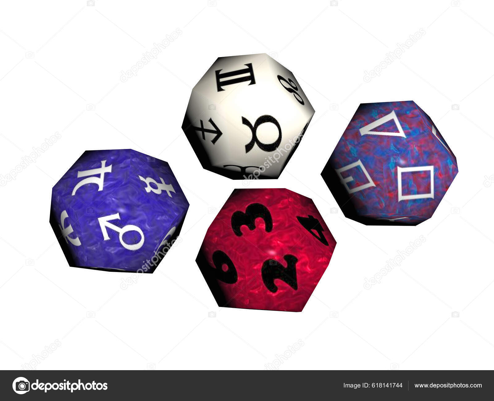 Render Dice Different Symbols — Stock Photo © YAY_Images #618141744