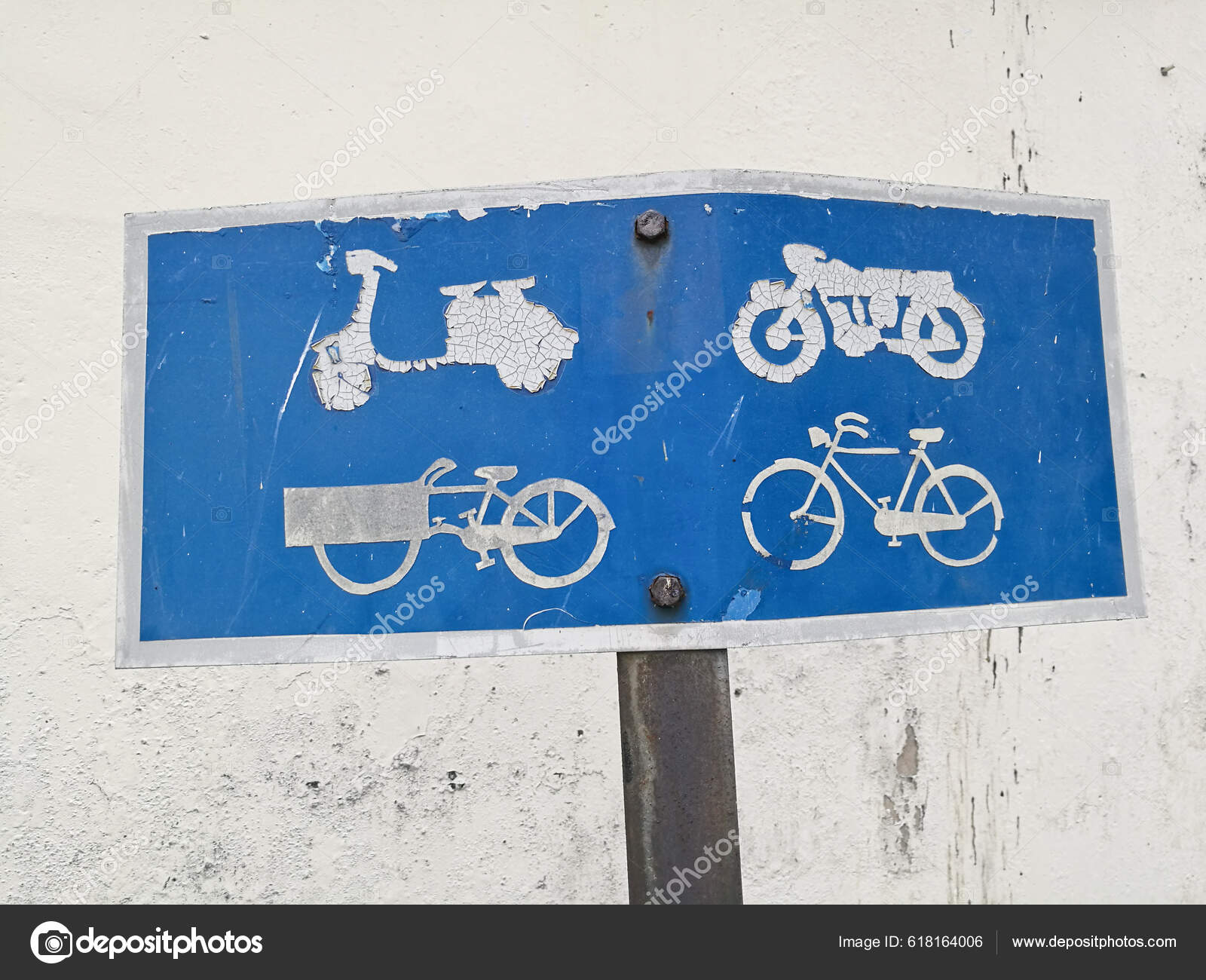 Four Types Vehicle Allowed Traffic Sign White Backgroud — Stock Photo ...