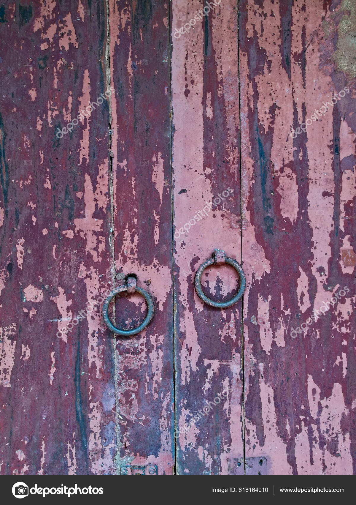 Old Vintage Rustic Maroon Wooden Door Closed — Stock Photo © YAY_Images ...
