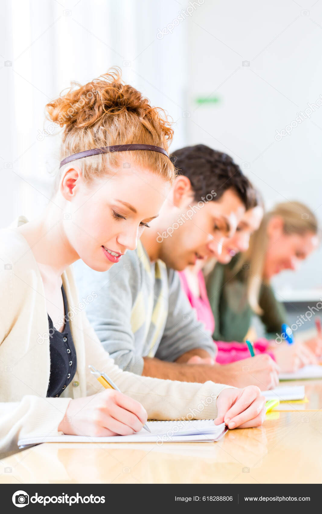 College Students Writing Test Exam — Stock Photo © YAY_Images #618288806