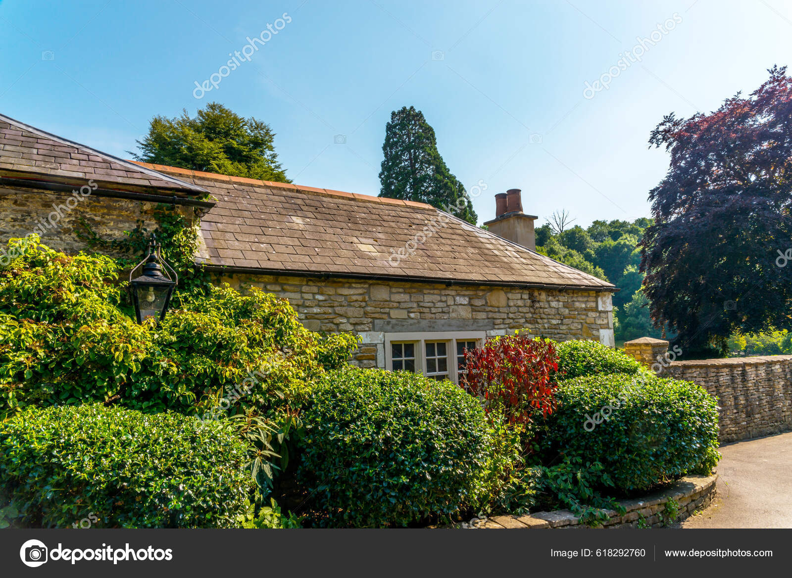 Old English Town Beautiful Stone Buildings Old Street Historical ...