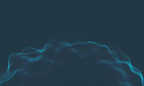 Abstract Music Visualization background with Big Data Particles Flowing ...