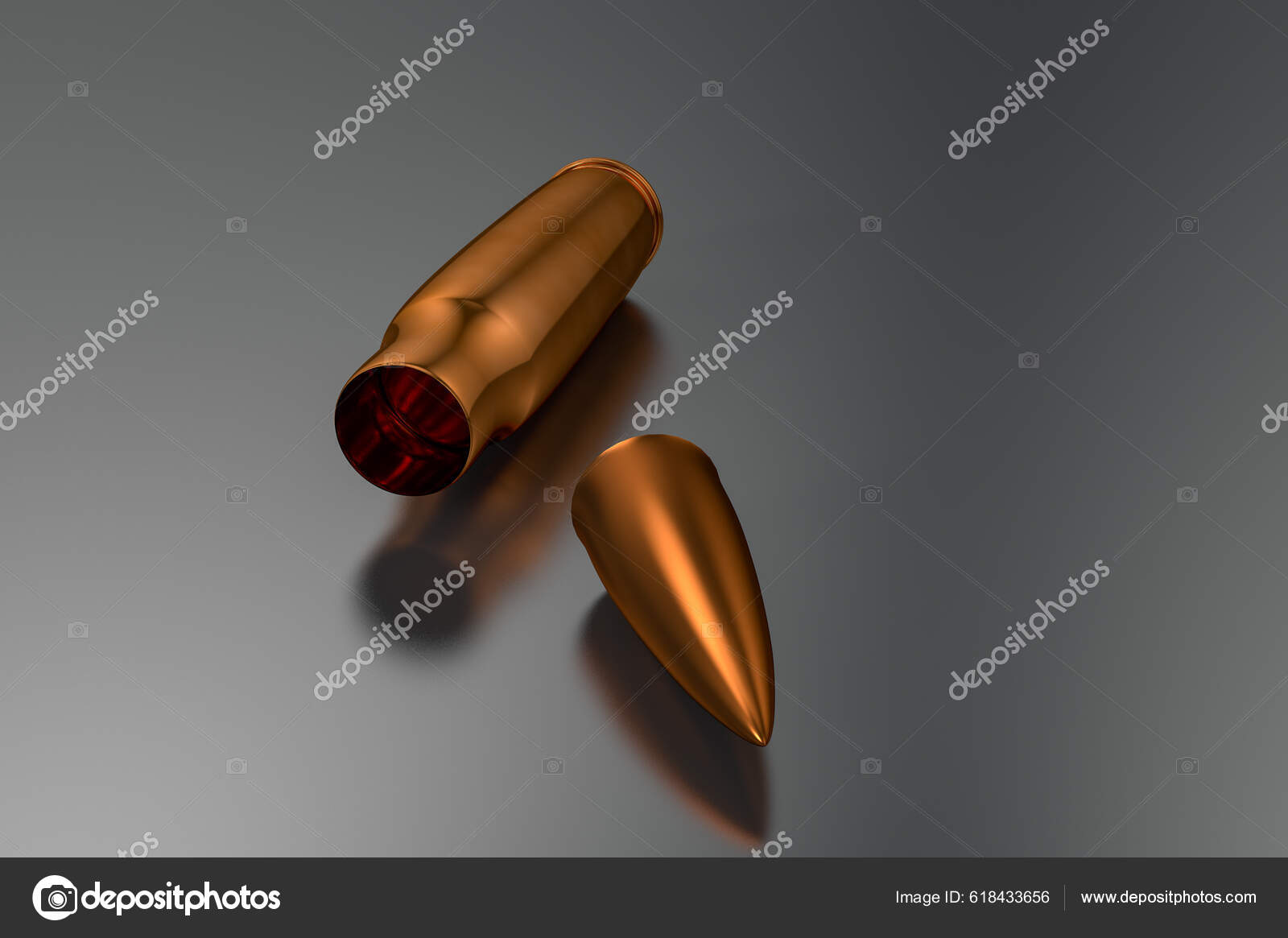 Case Bullet Dark Surface Disassembled Live Cartridge — Stock Photo ...