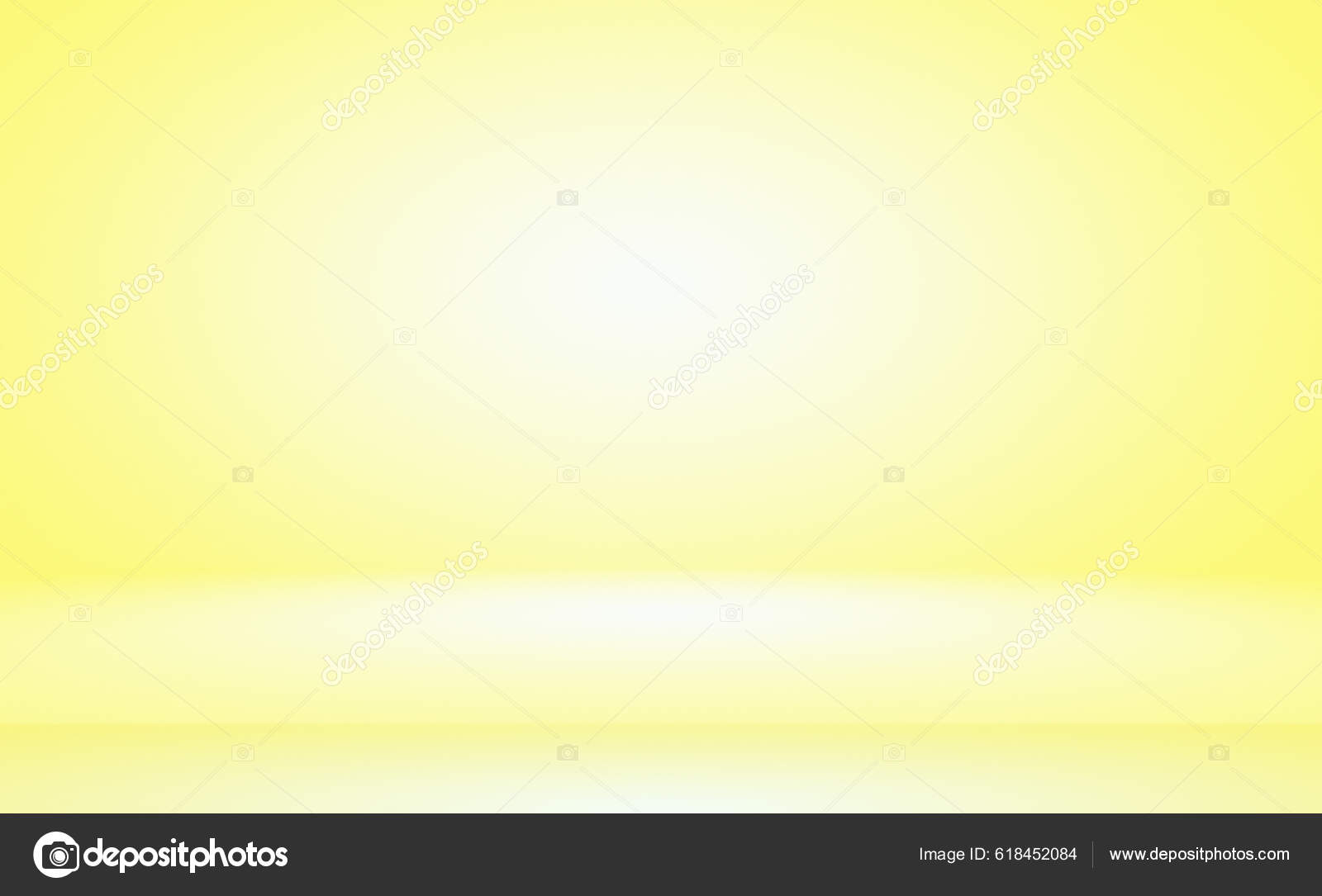 Abstract Solid Shining Yellow Gradient Studio Wall Room Background ...