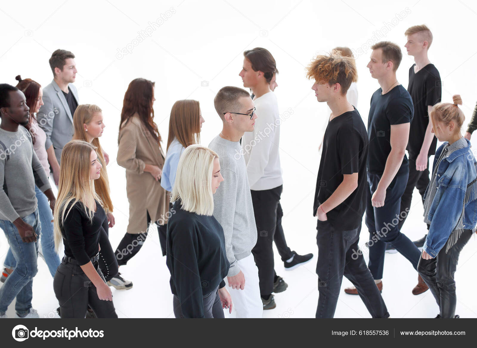 Groups Young People Moving Different Directions — Stock Photo © YAY ... Groups Young People Moving Different Directions — Stock Photo © YAY ...