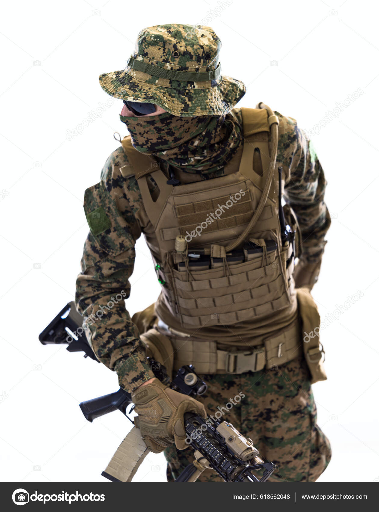 Portrait Modern Warfare Soldier — Stock Photo © YAY_Images #618562048
