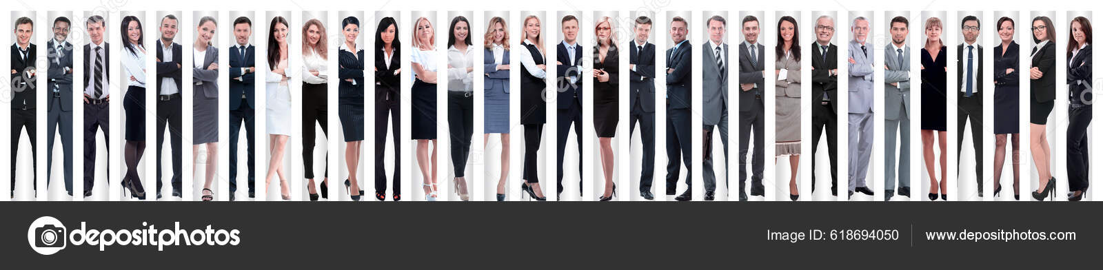 Panoramic Collage Groups Successful Employees — Stock Photo © YAY ...