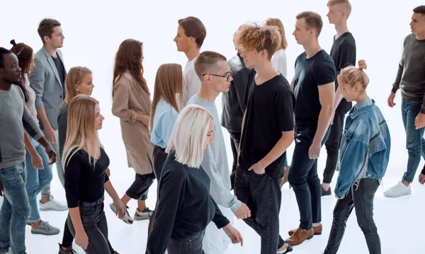 "groups of young people moving in different directions" - Stock Image ...