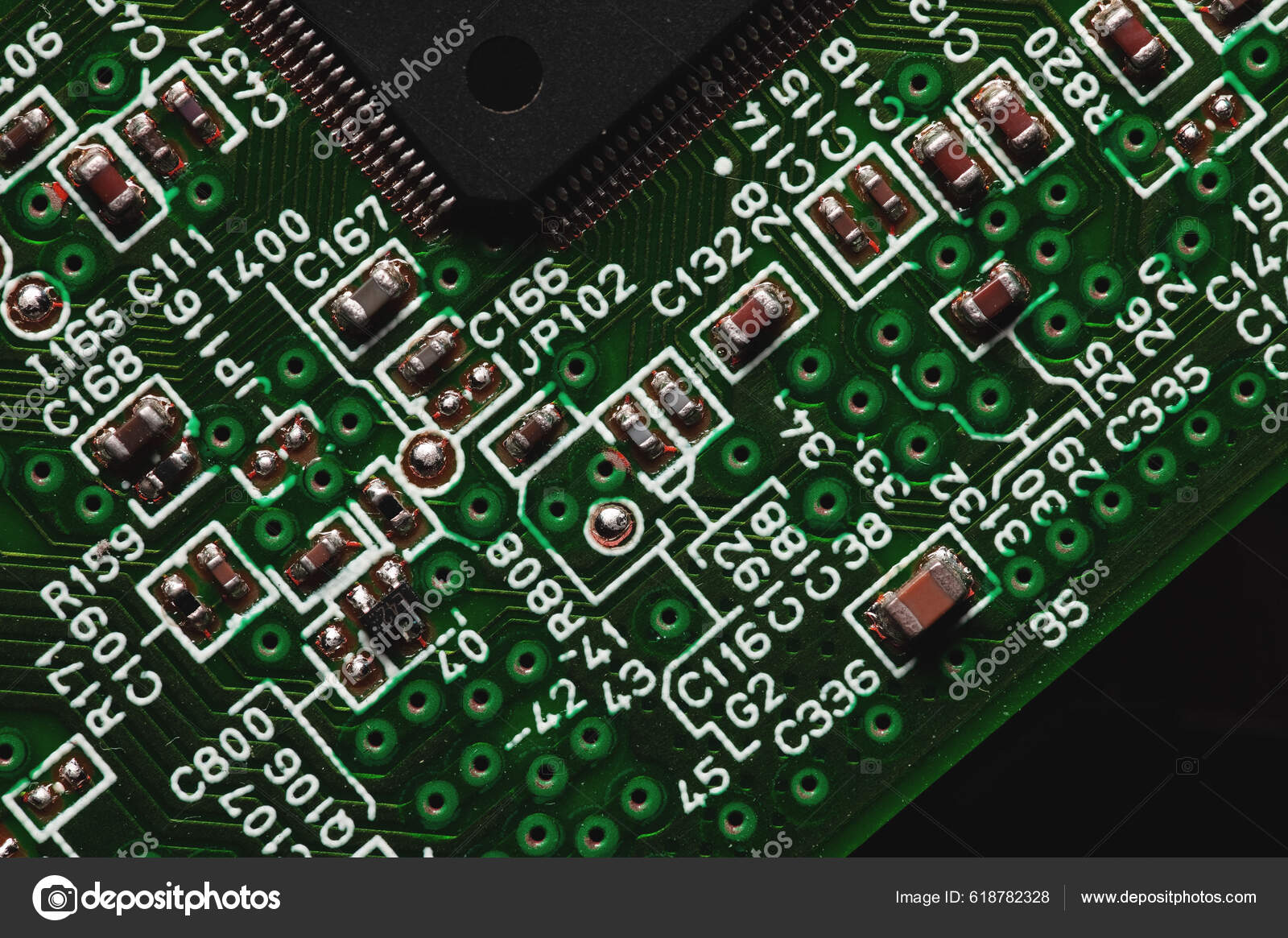 Green Circuit Board Electronic Computer Hardware Technology Motherboard ...