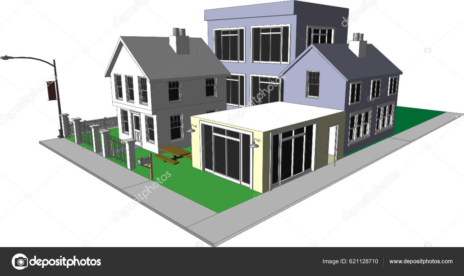 Architectural Model Vector Vector de stock por ©YAY_Images 621128710