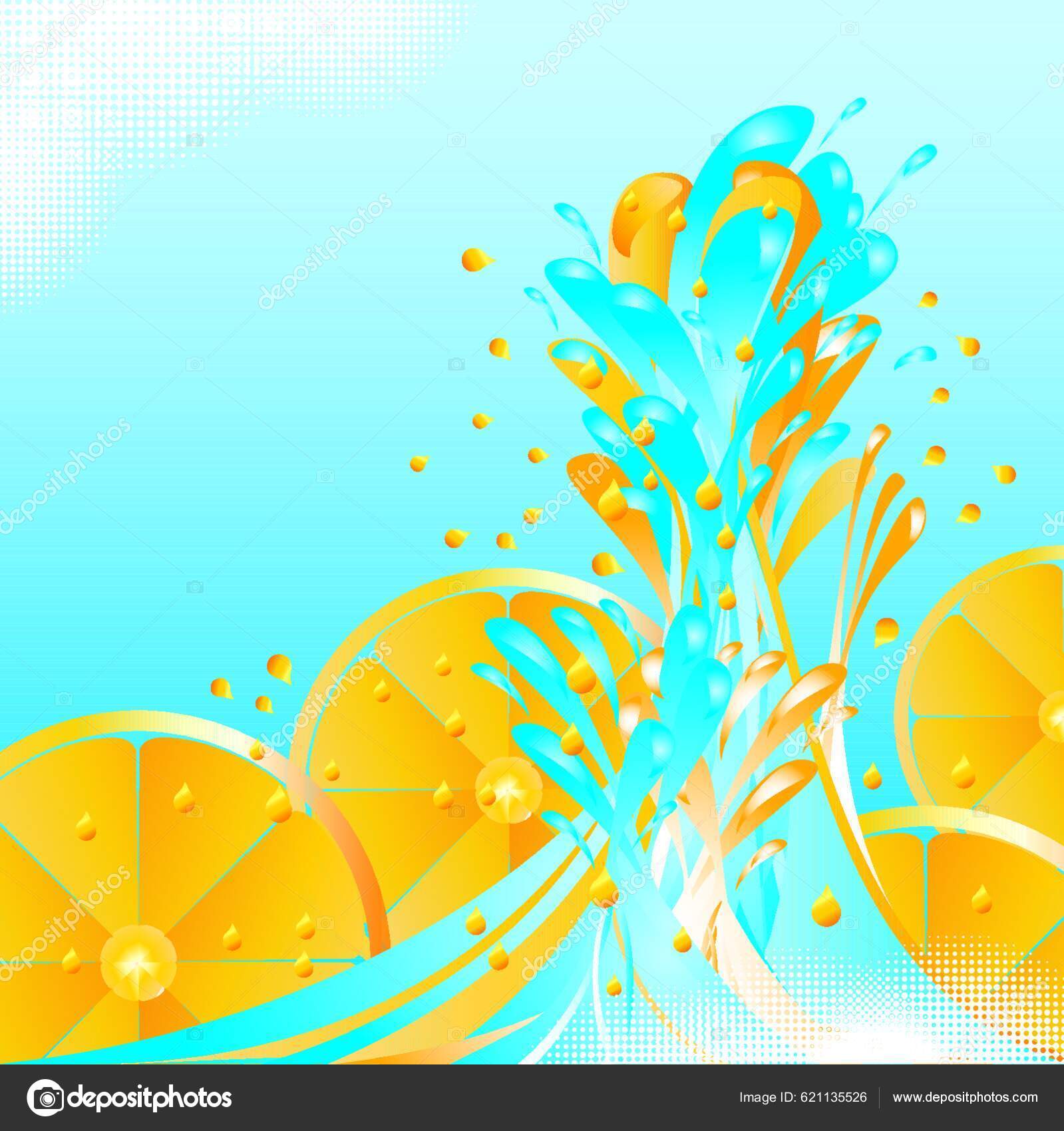 Orange Splash Vector Illustration Stock Vector by ©YAY_Images 621135526