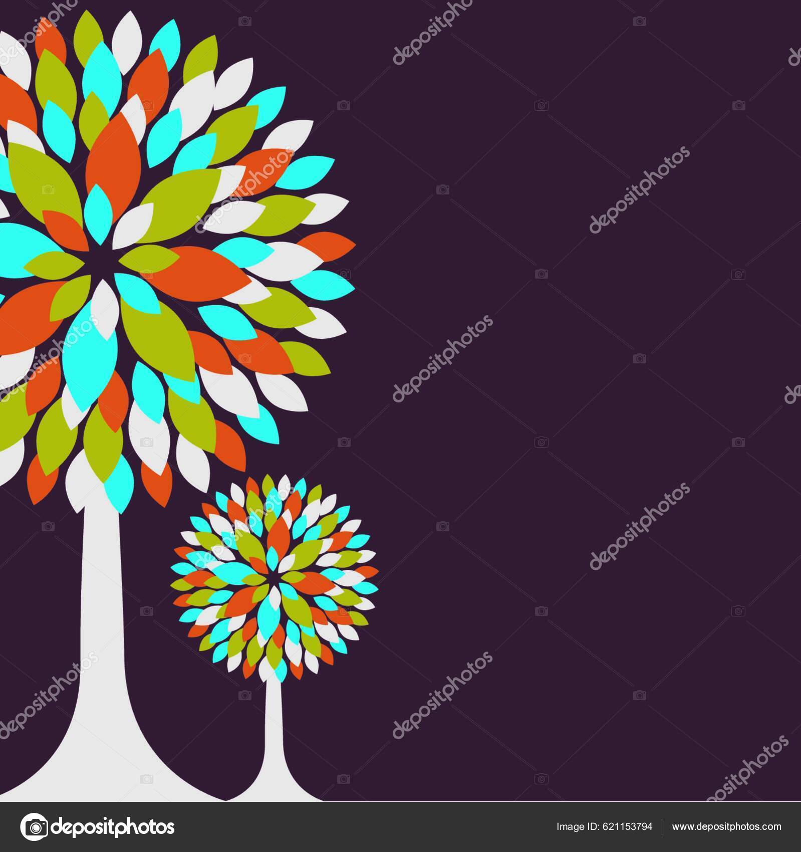 Abstract Background Color Tree Vector Illustration Stock Vector by ©YAY ...