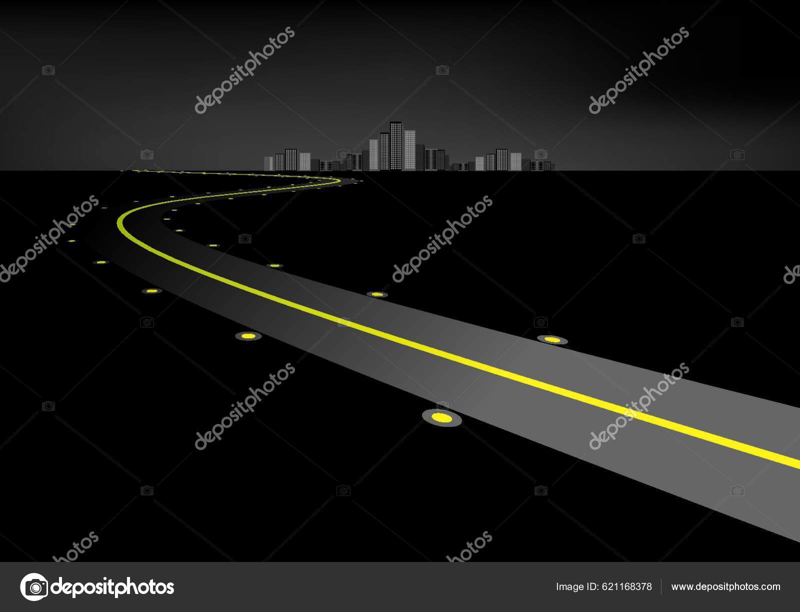 Road Night Stock Vector by ©YAY_Images 621168378