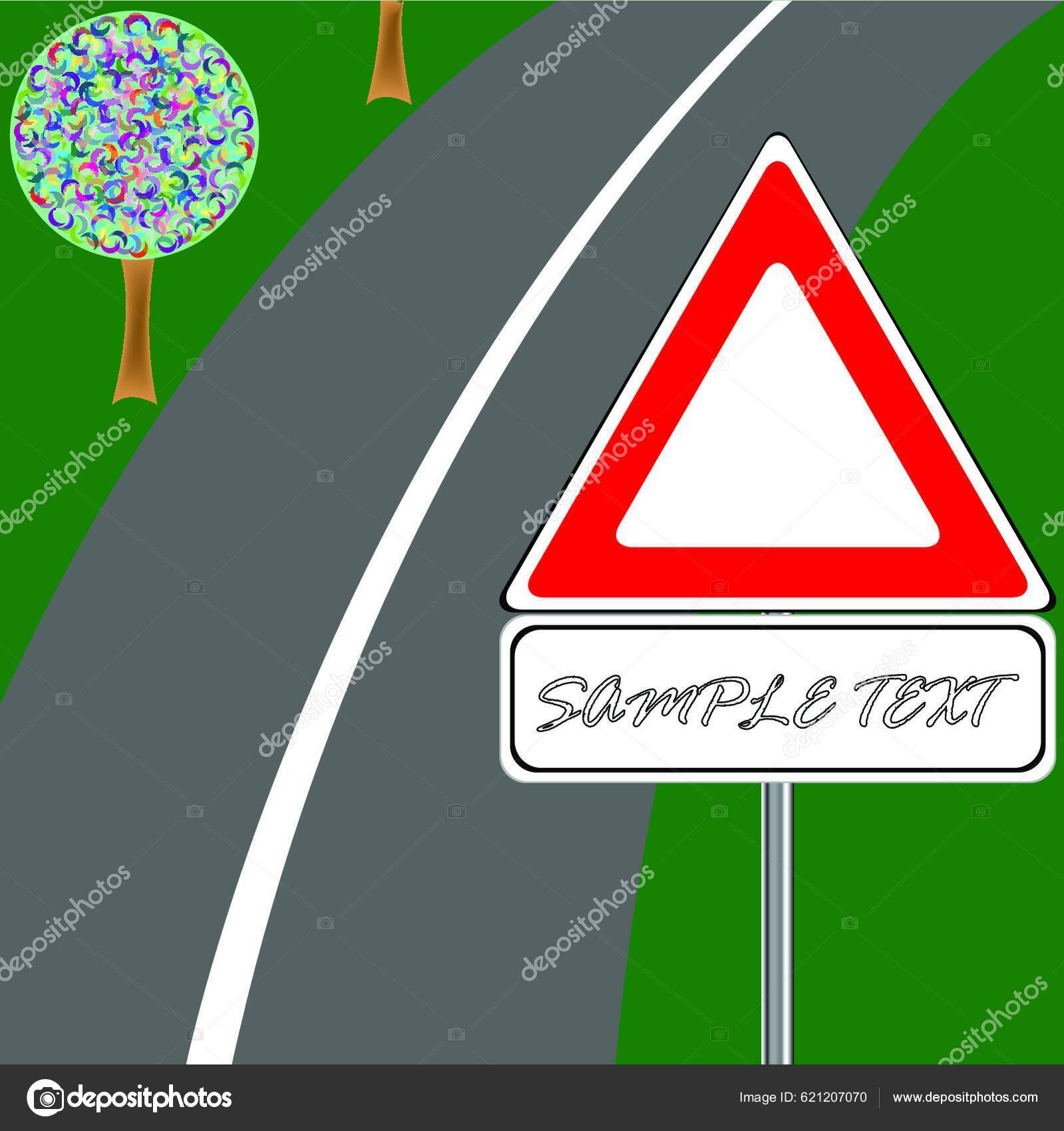 Señal Tráfico Ilustración Vectores Carretera Vector de stock por ©YAY ...