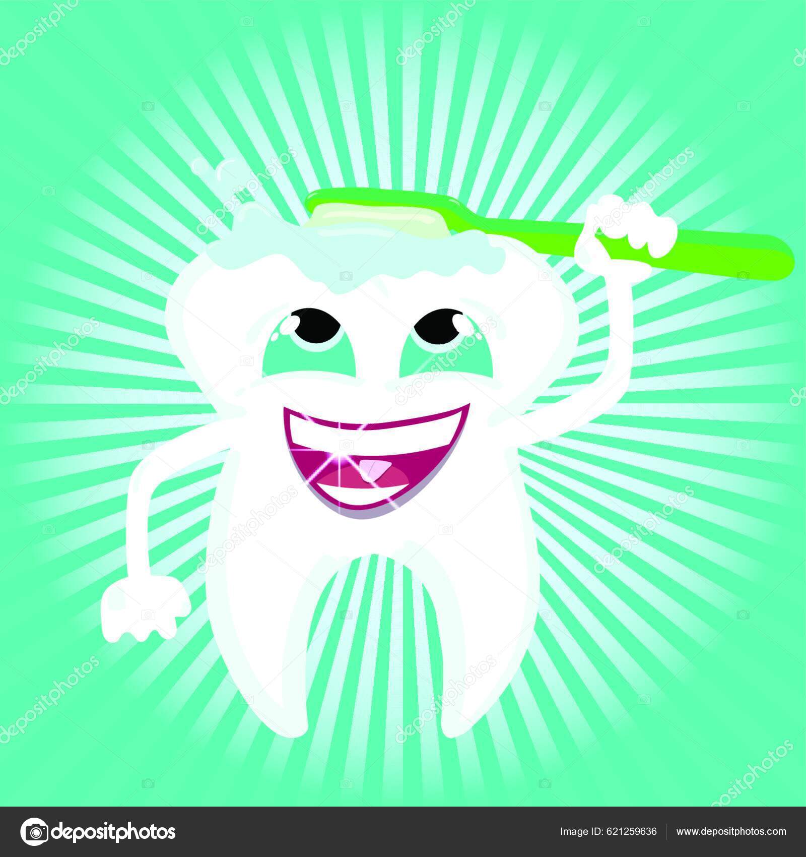 Tooth Cartoon Character Colorful Illustration Stock Vector by ©YAY ...