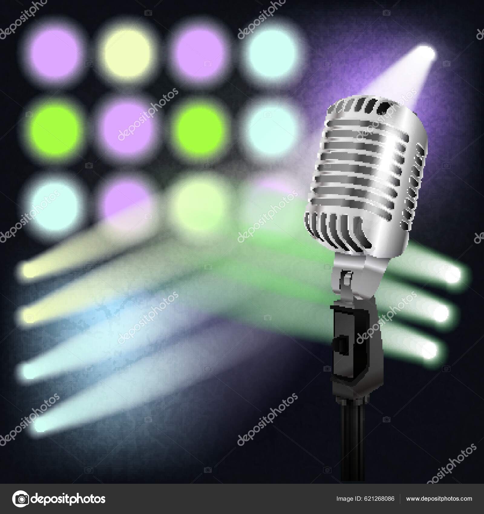 Abstract Background Retro Microphone Stage Stock Vector by ©YAY_Images ...