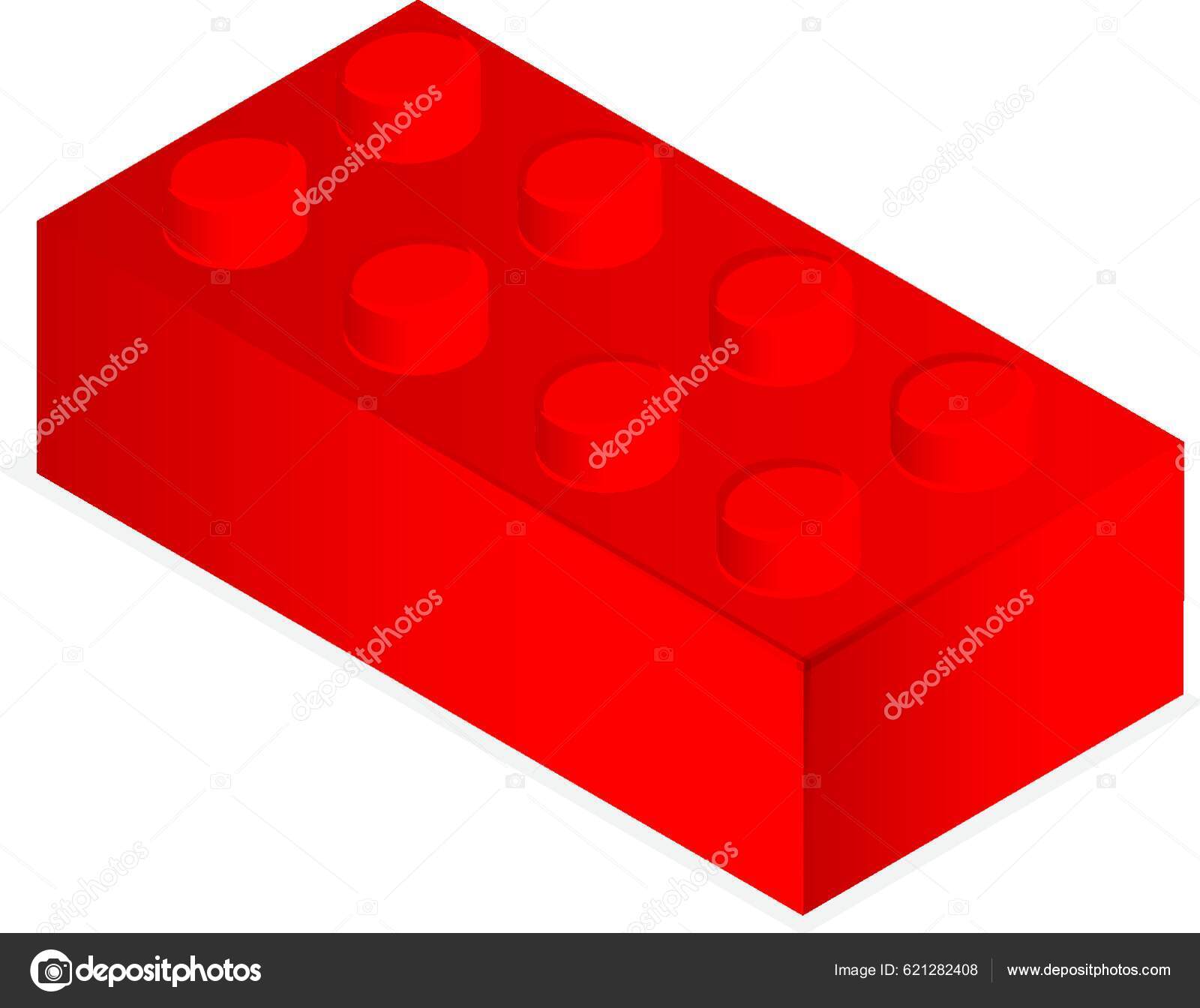 Lego Red Plastic Building Block Stock Vector by ©YAY_Images 621282408
