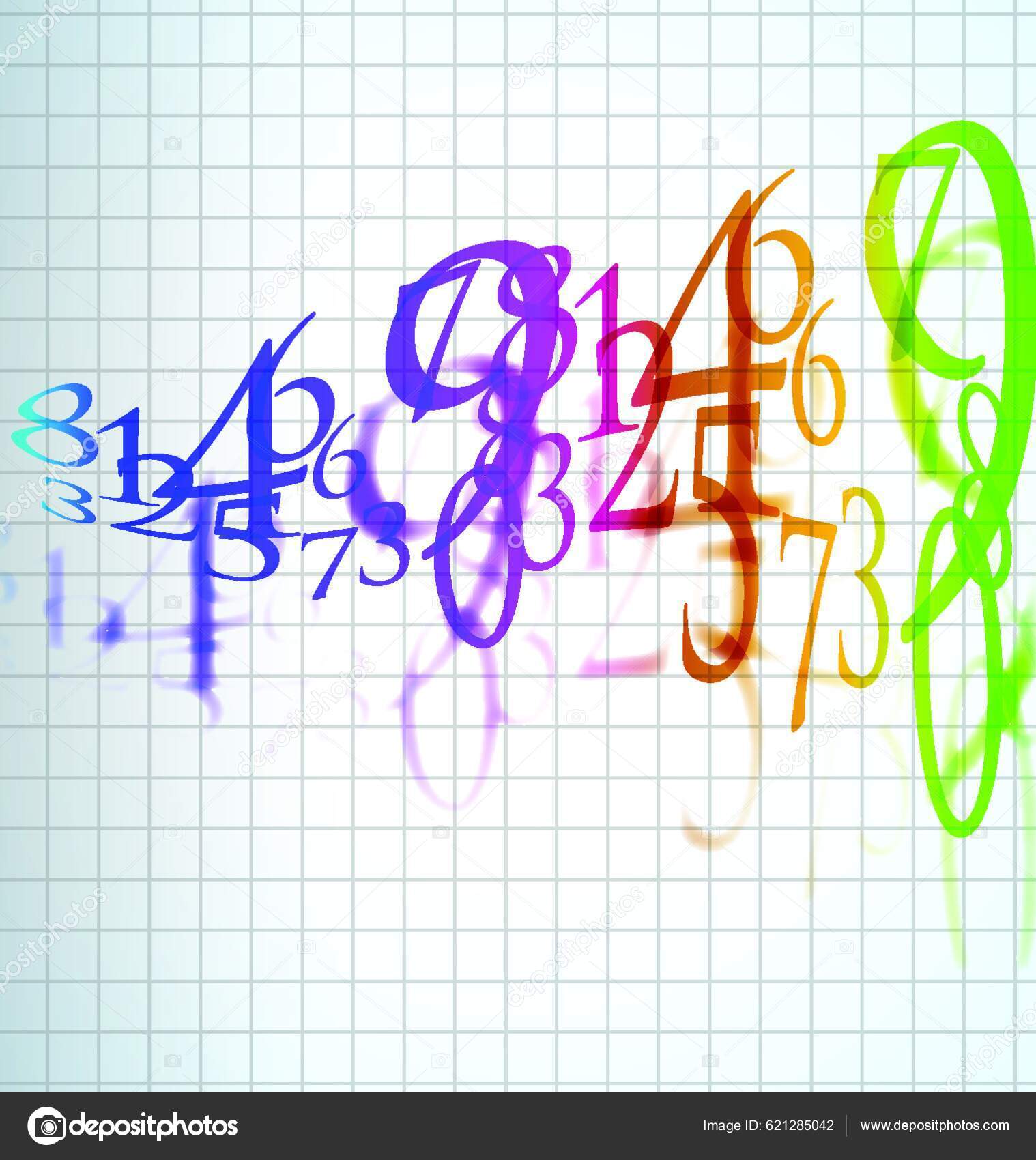 Abstract Color Number Background Stock Vector by ©YAY_Images 621285042