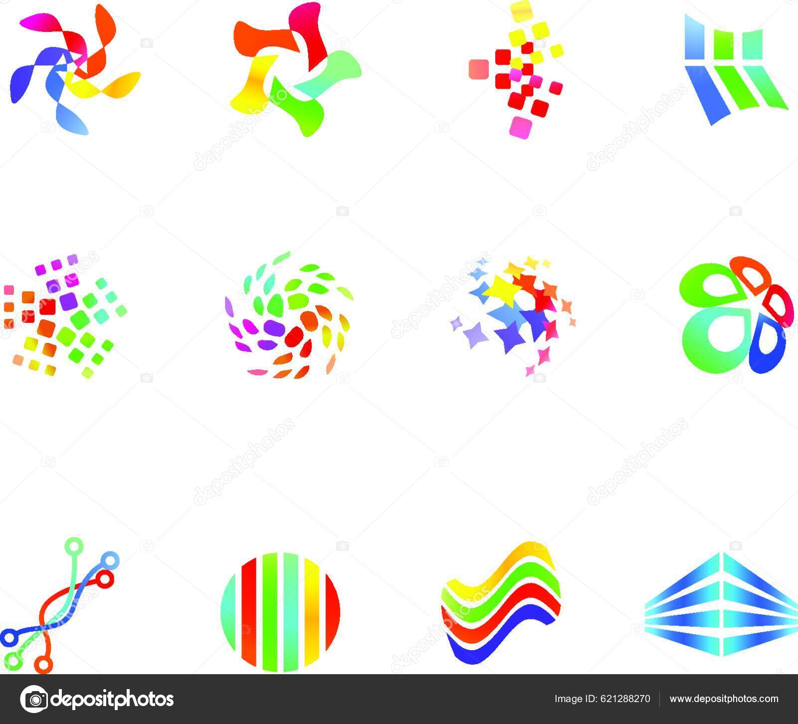Símbolos Vectoriales Colores Conjunto Vector de stock #621288270 de ...