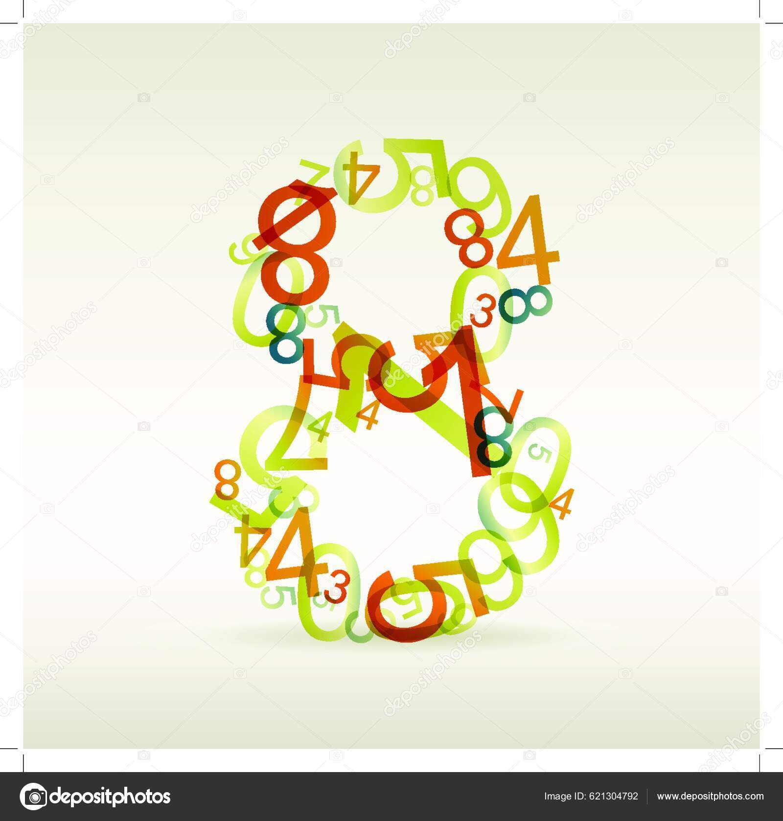 Number Eight Made Colorful Numbers Stock Vector by ©YAY_Images 621304792
