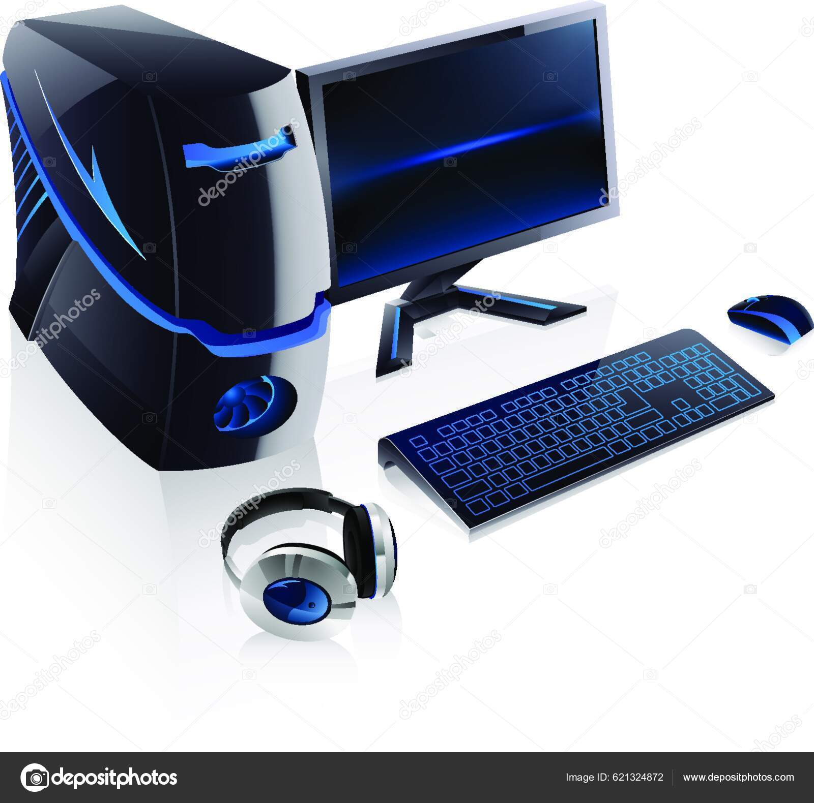 Computer Game Vector Illustration Stock Vector by ©YAY_Images 621324872