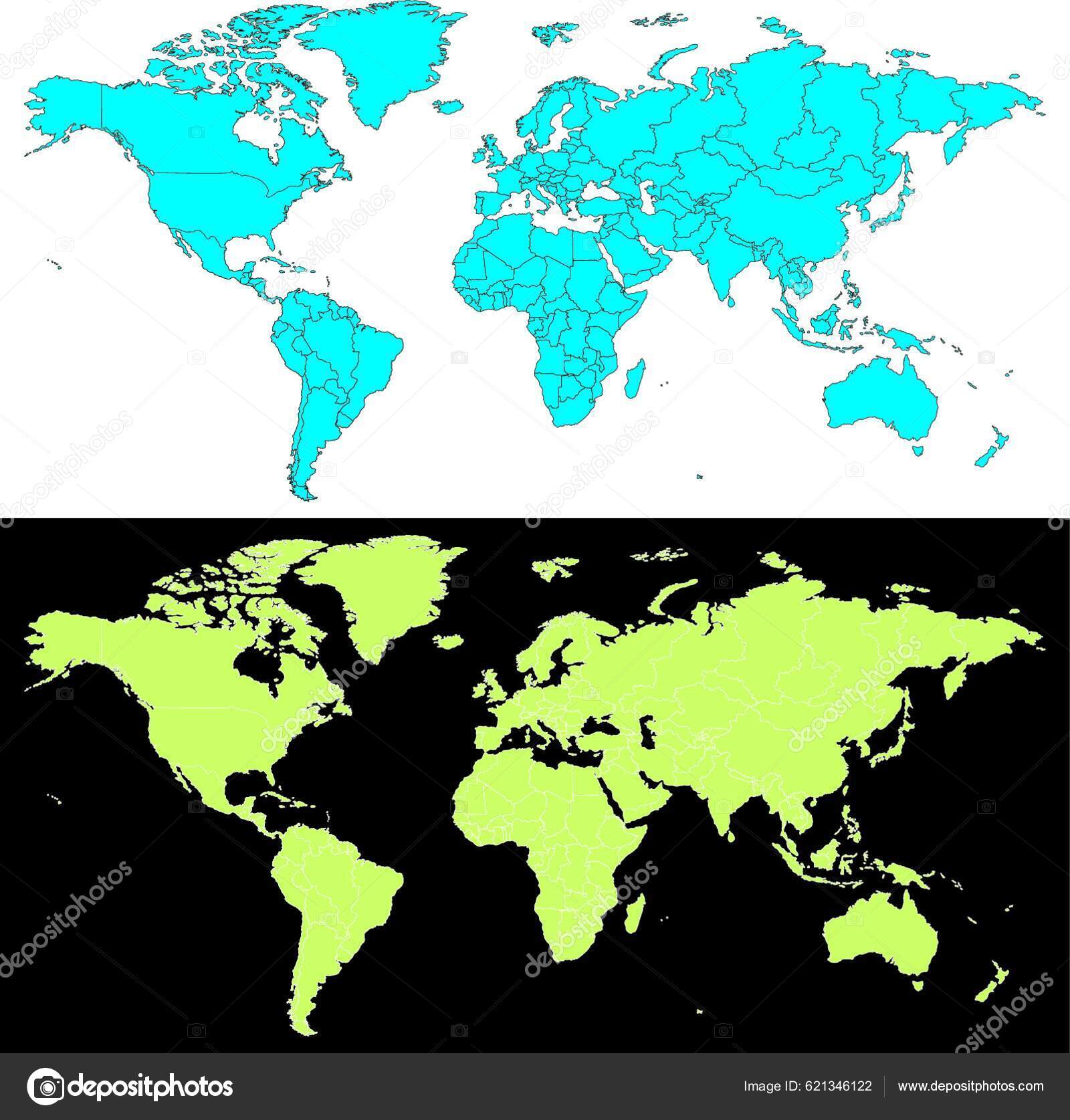 Ilustración Del Vector Del Mapa Mundial Vector de stock por ©YAY_Images ...
