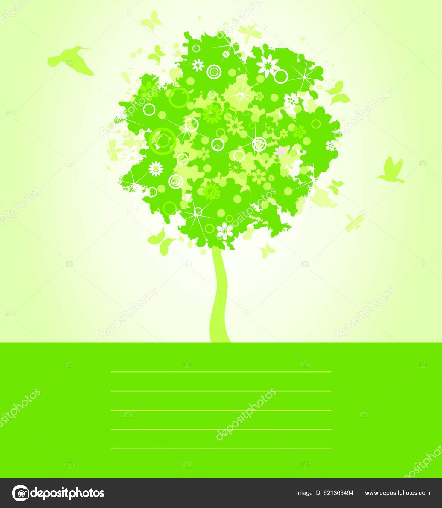 Artistic Tree Banner Vector Illustration Stock Vector by ©YAY_Images ...