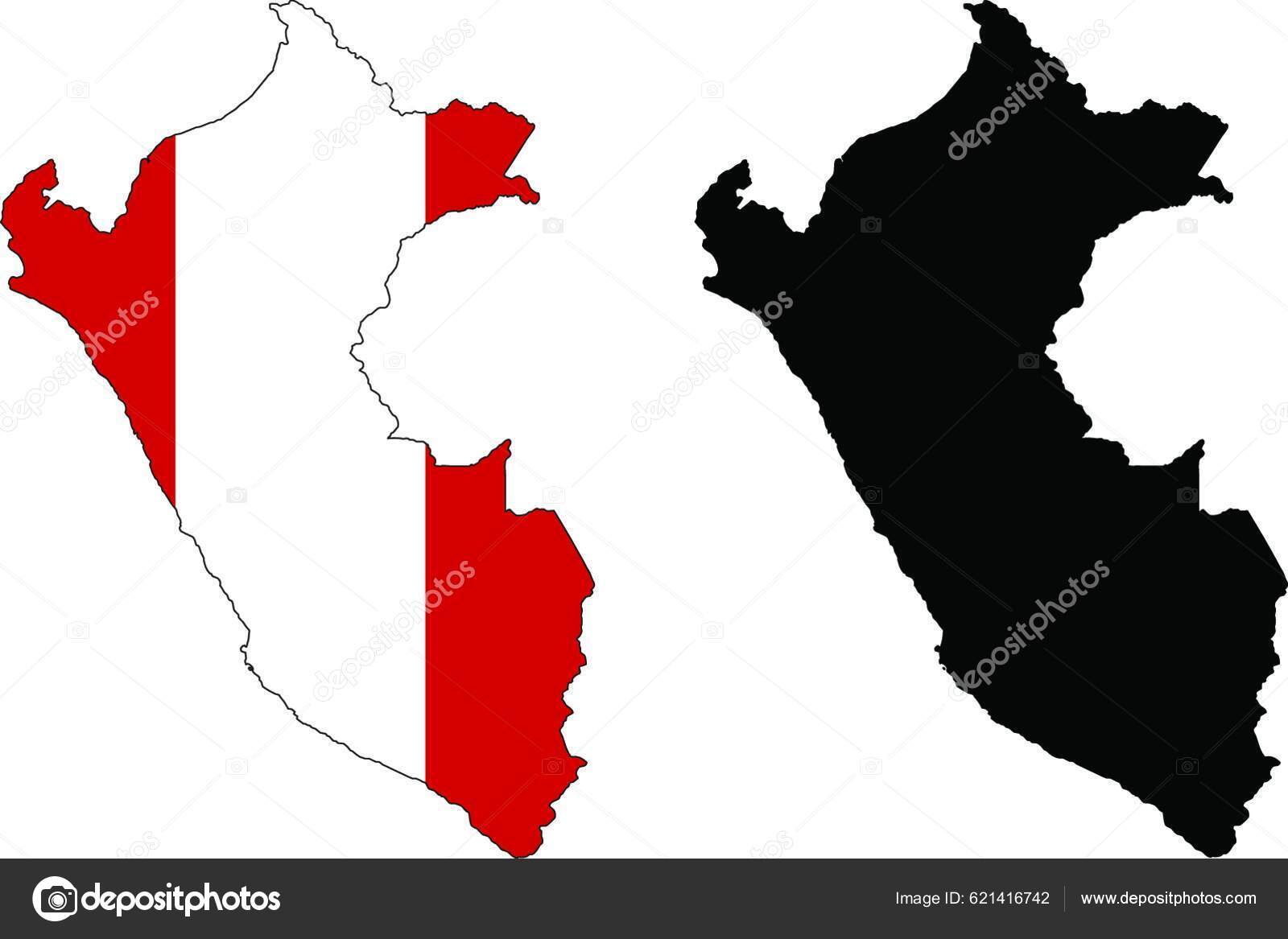 Perú Mapa Vector Ilustración Diseño Simple Vector de stock #621416742 ...