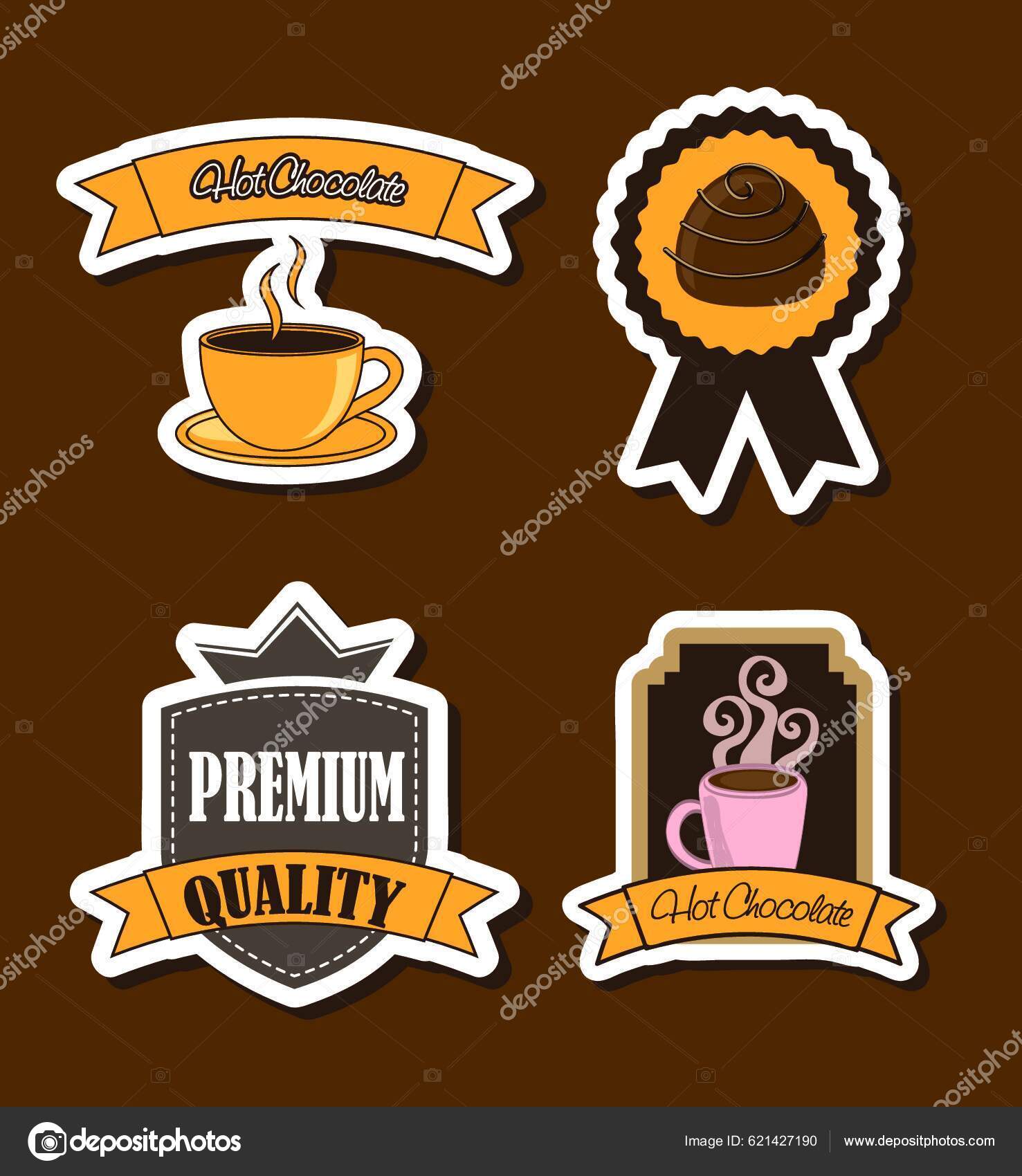 Chocolate Logo Set Colorful Vector Illustration Stock Vector by ©YAY ...