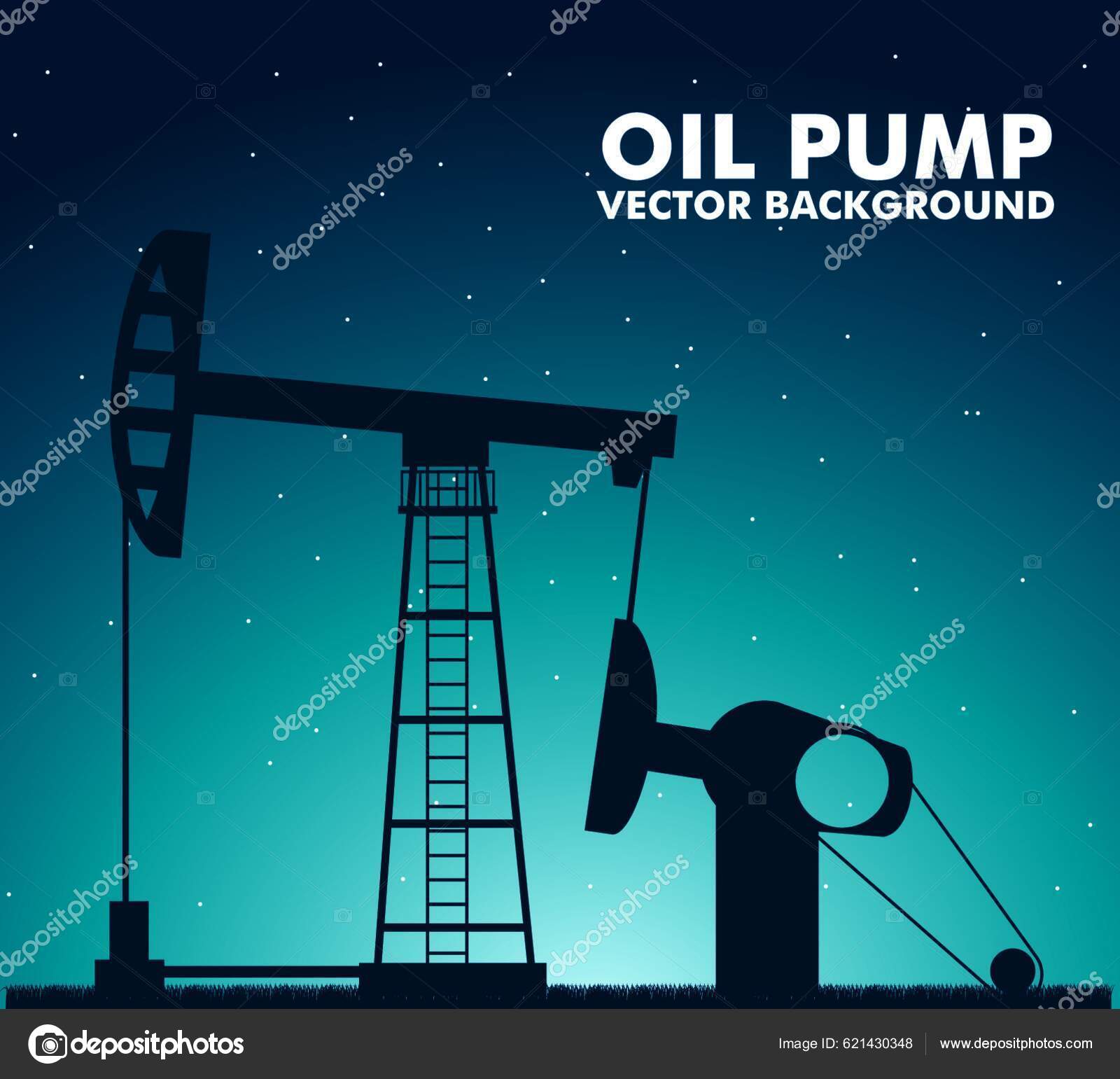Oil Pump Graphic Vector Illustration Stock Vector by ©YAY_Images 621430348
