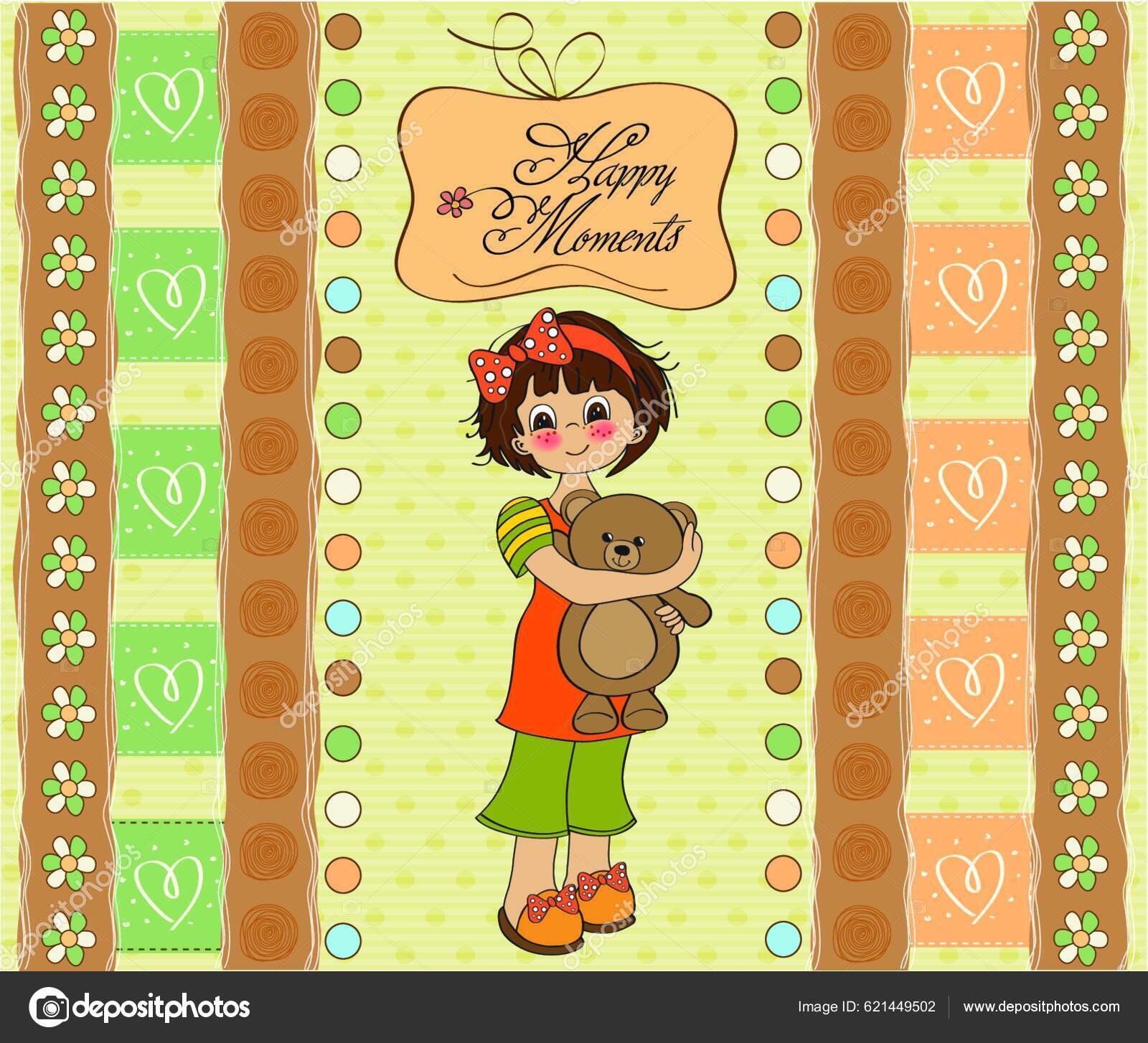 Beautiful Girl Cartoon Character Vector Illustration Stock Vector by ...