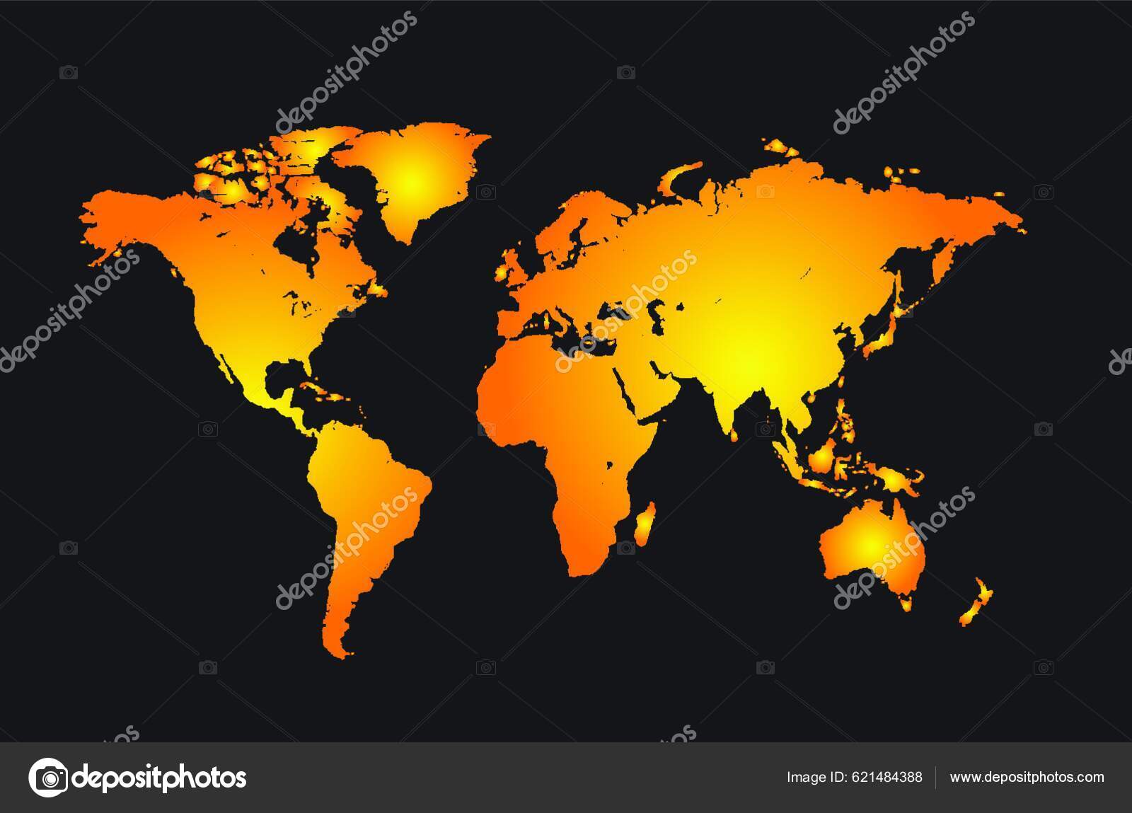 World Map Vector Illustration Stock Vector by ©YAY_Images 621484388